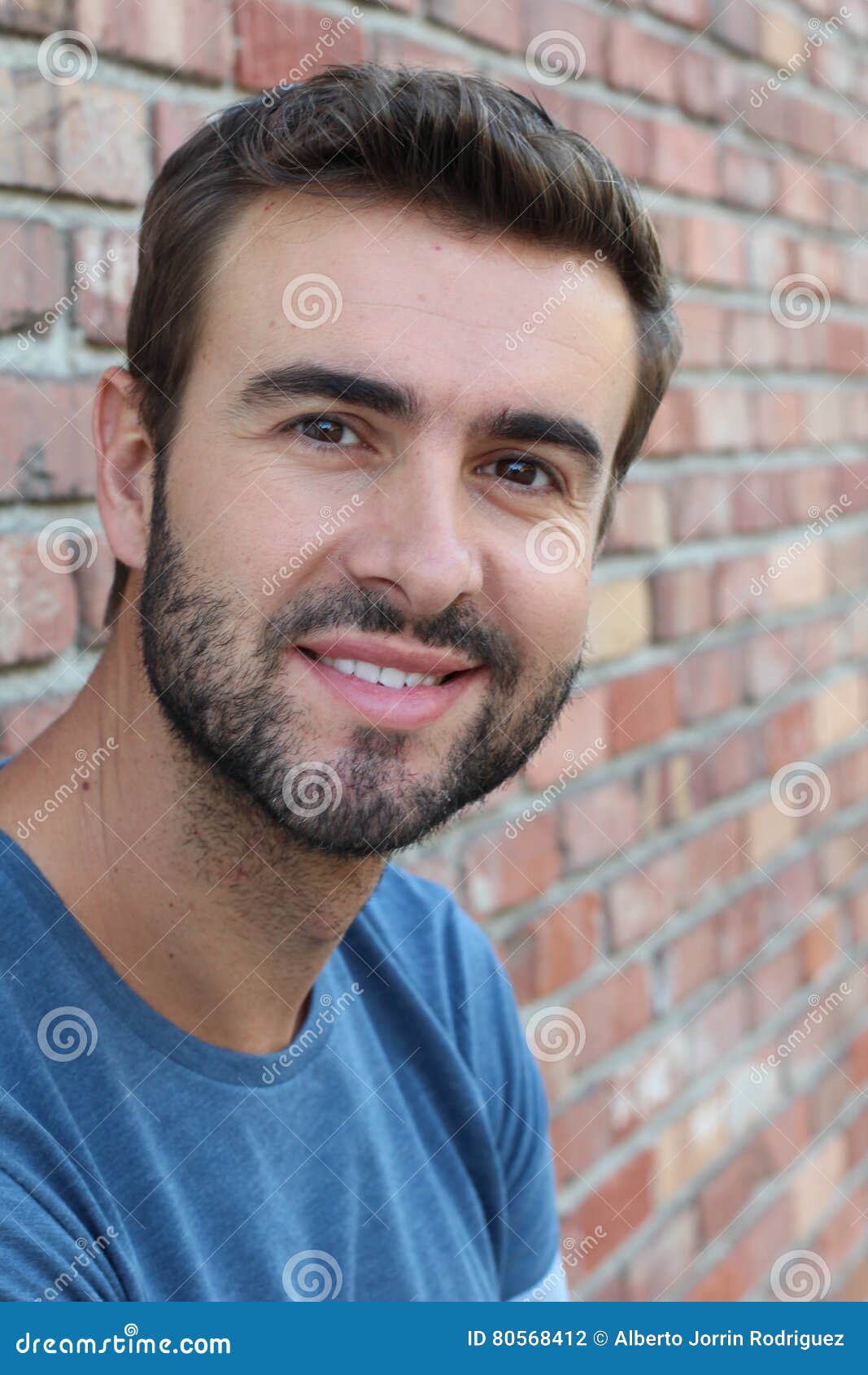 Natural Handsome Young Man Smiling Stock Photo - Image of cute ...