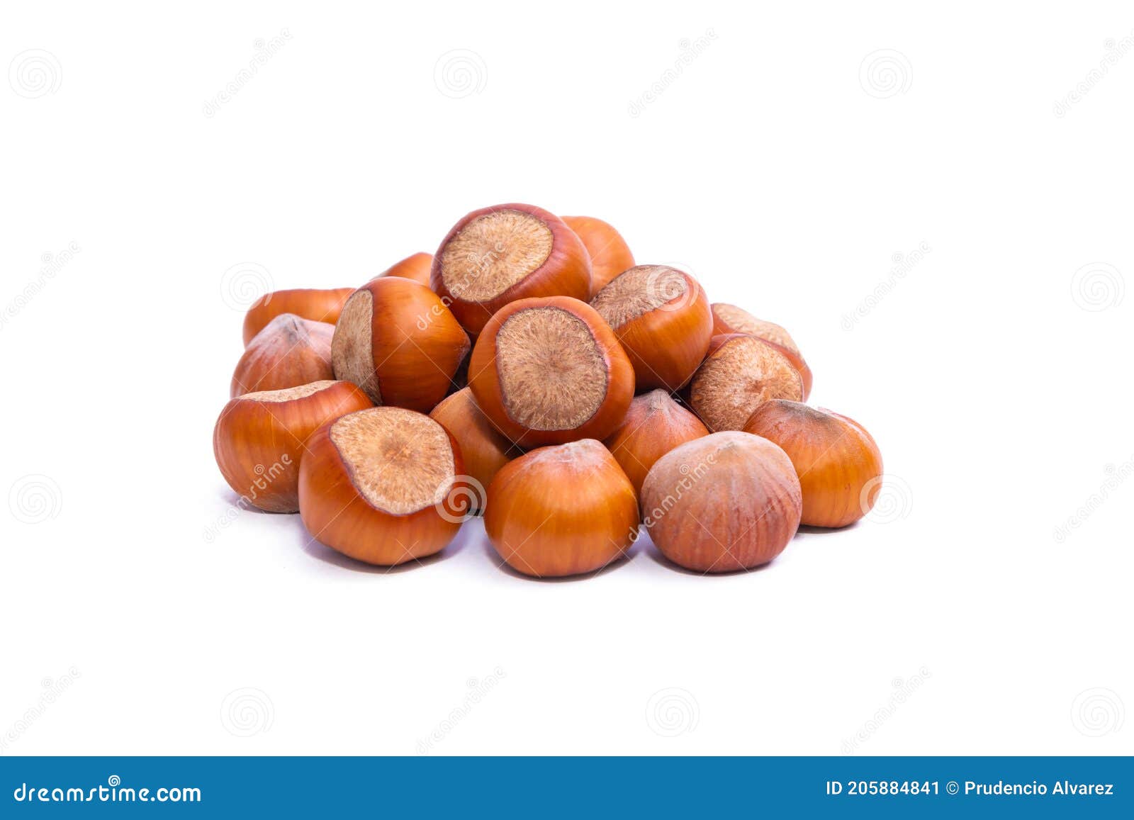 Natural hazelnuts isolated stock image. Image of isolated - 205884841