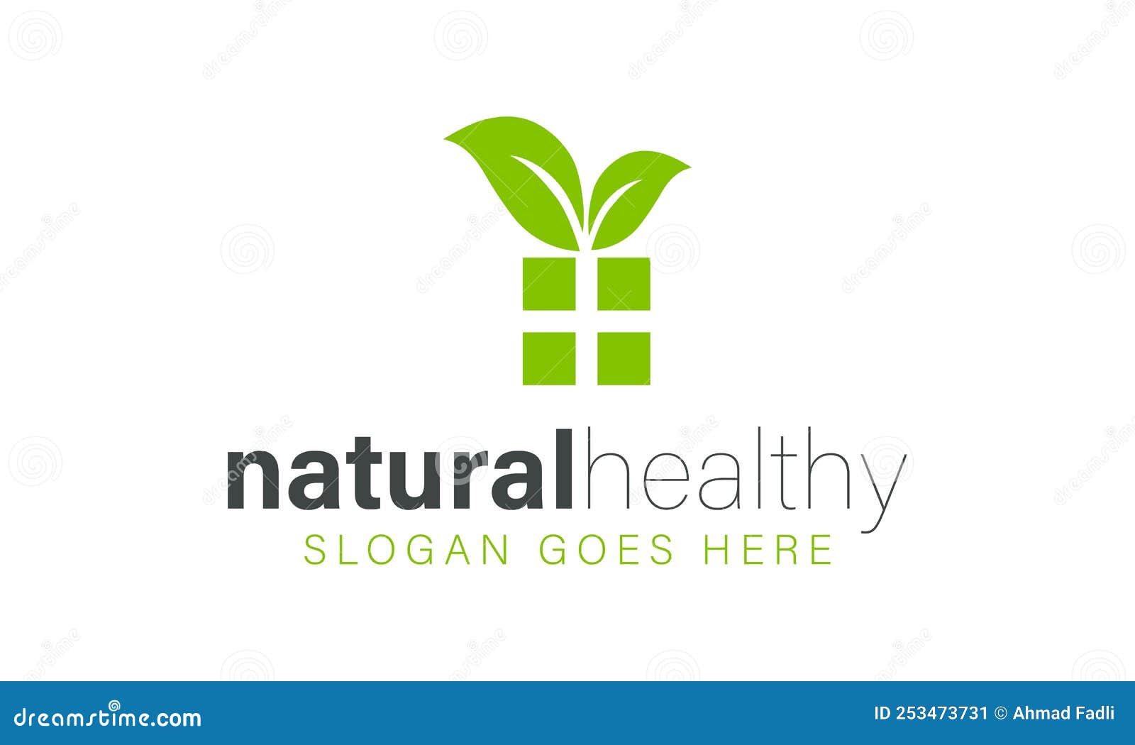 Natural Healthy Logo Design Template Stock Vector - Illustration of ...