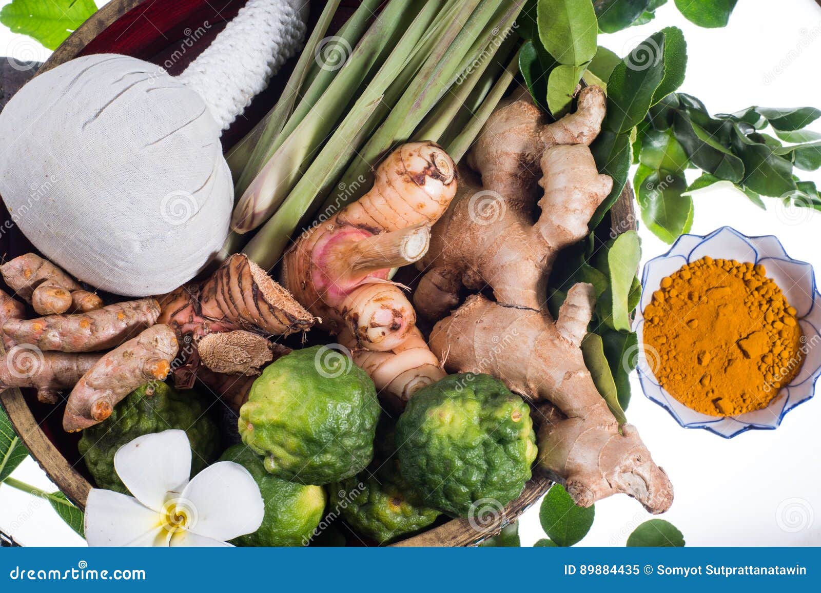 Natural Herb Spa Therapy Massage Ball Stock Image - Image of turmeric ...