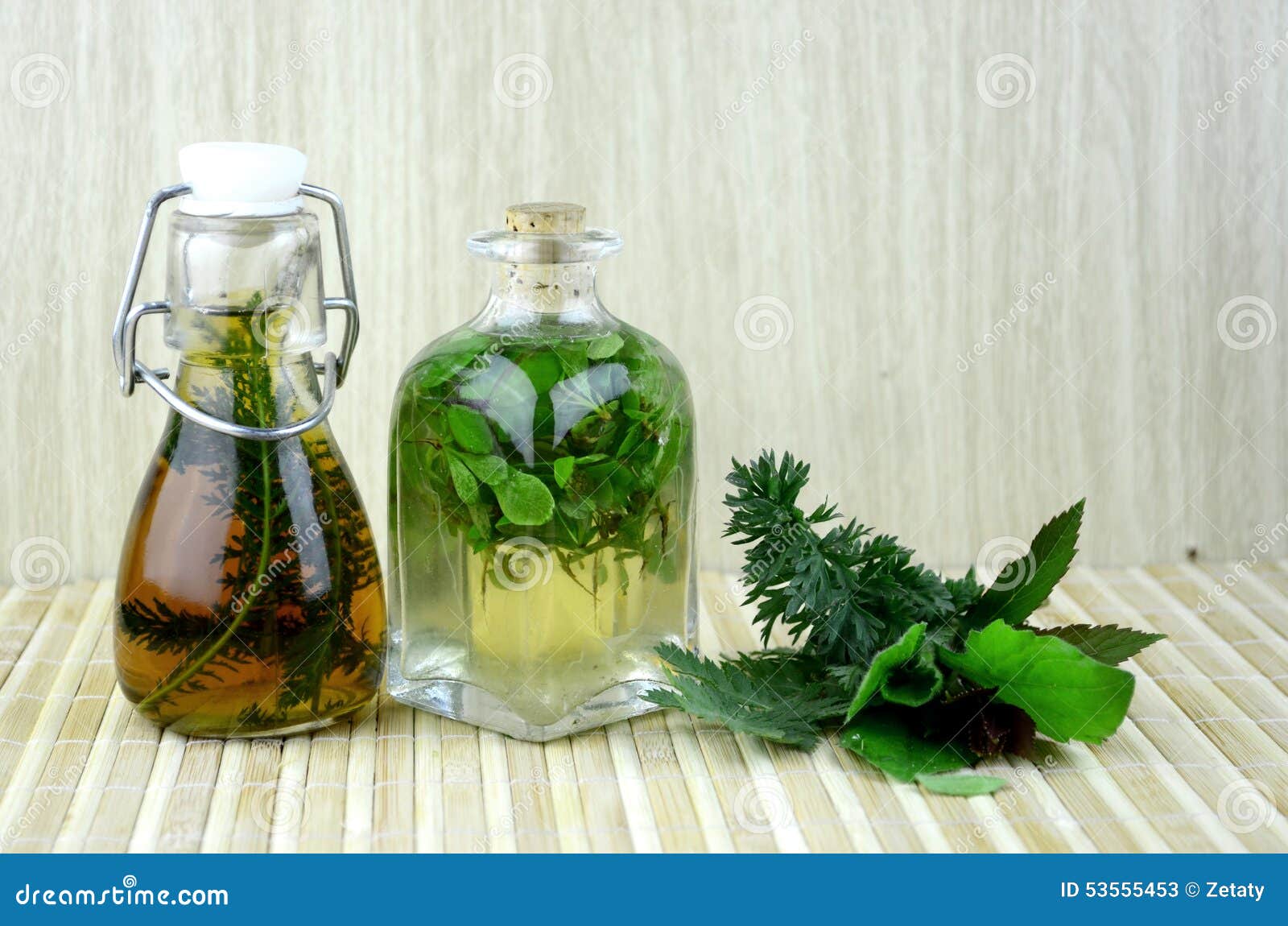 Natural Herbal Tinctures Medicine Stock Image - Image of leaf ...