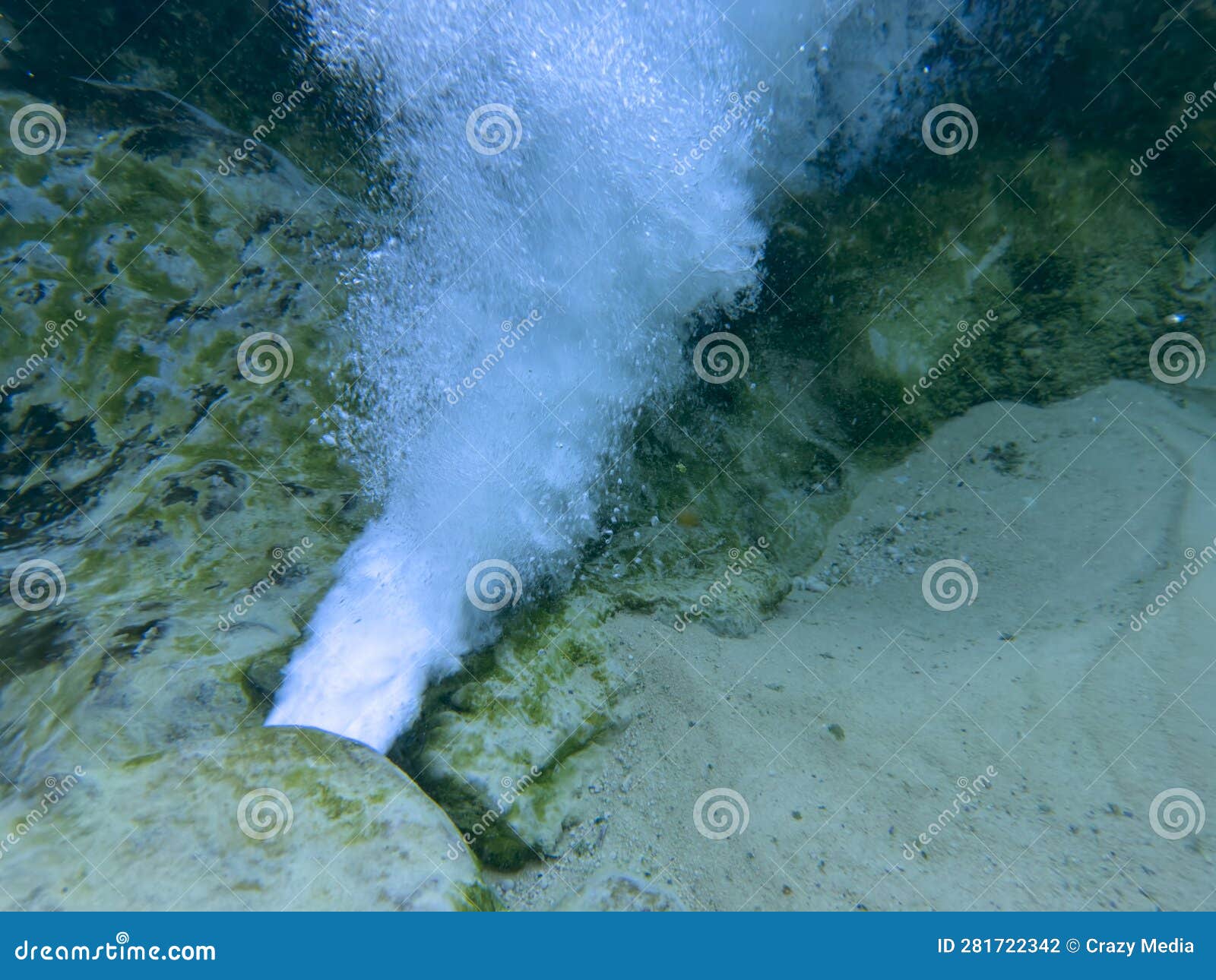 Natural Hot Spring Springing from Underground Stock Photo - Image of ...