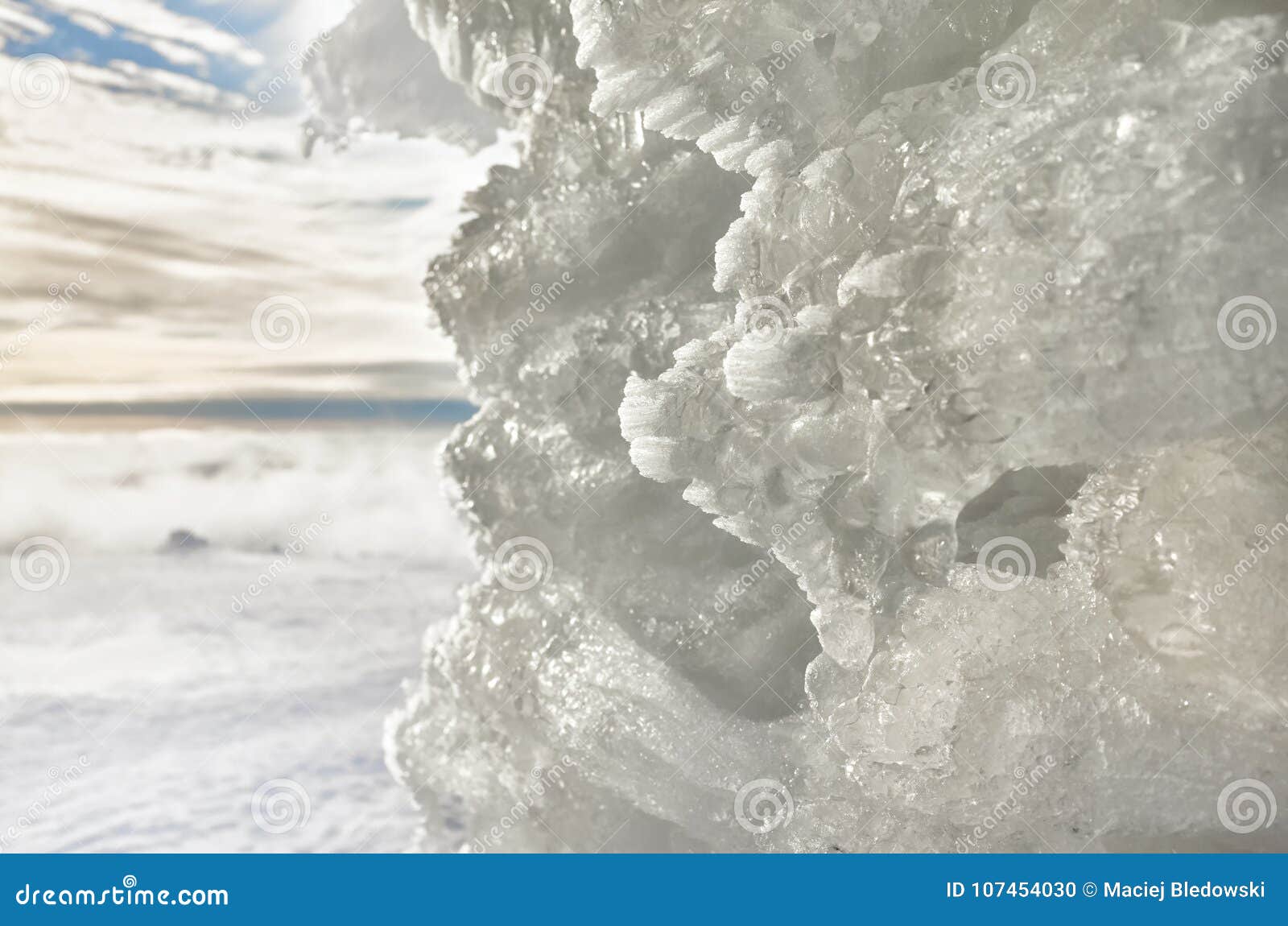 Natural Ice Formation, Abstract Winter Background. Stock Photo - Image ...