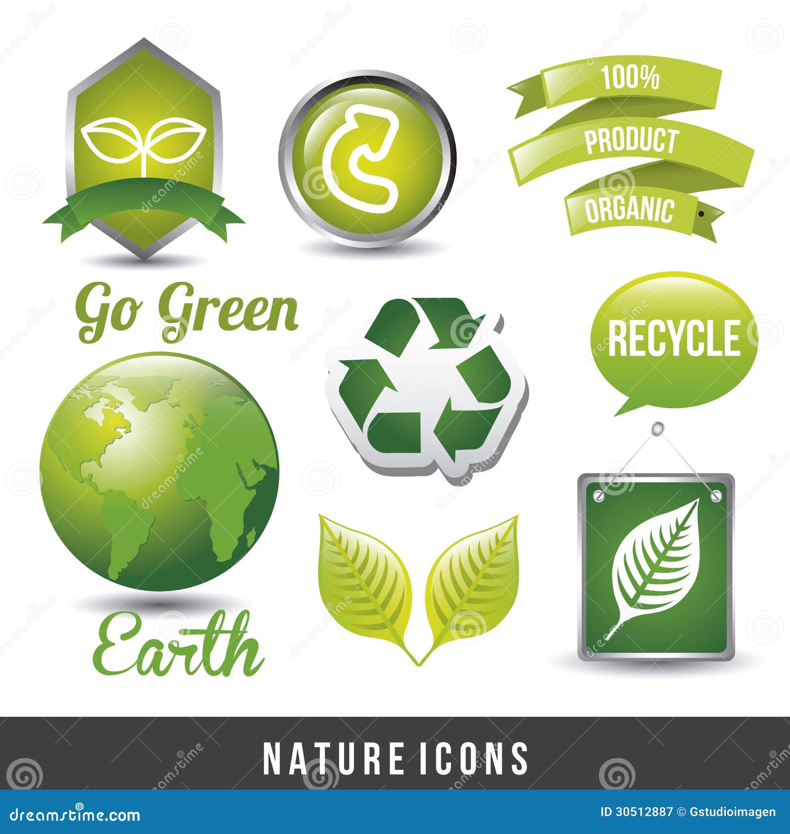 Natural icon stock vector. Illustration of green, natural - 30512887
