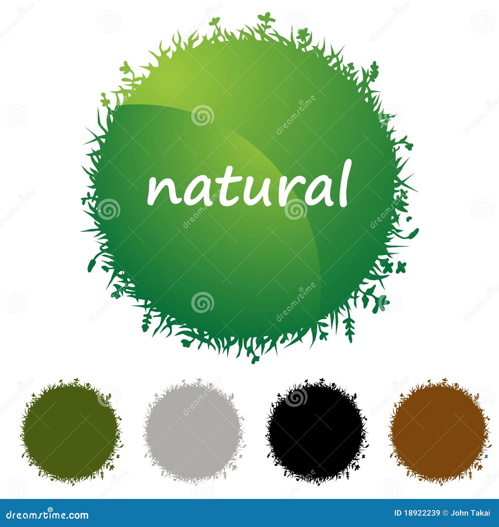 Natural Icon Set stock vector. Illustration of green - 18922239