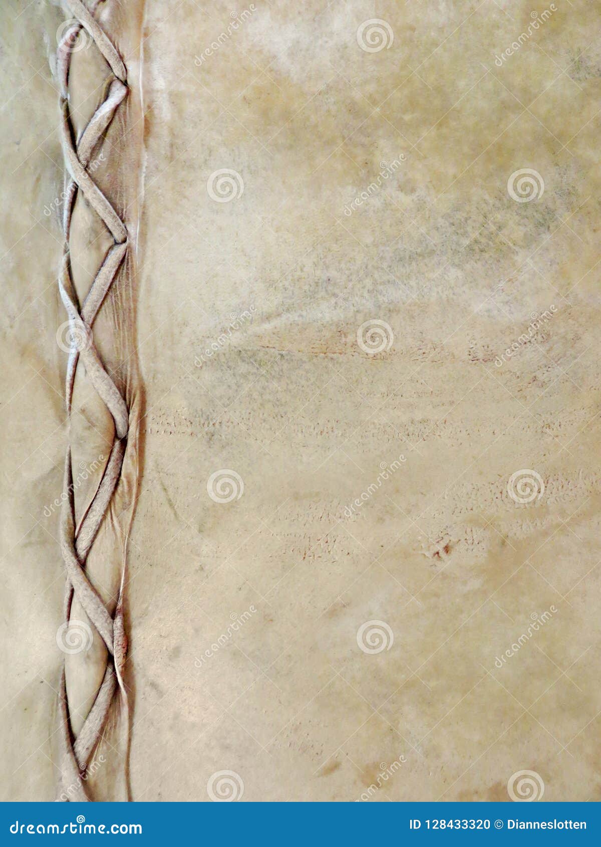 Vertical Rustic Rawhide Rectangle Background with Hand-stitched Border ...