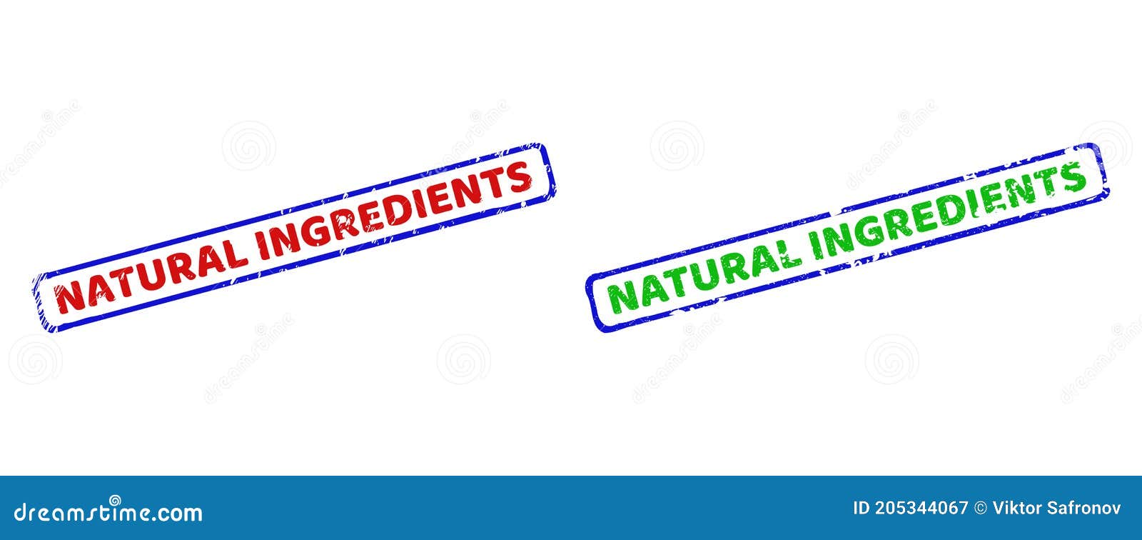 NATURAL INGREDIENTS Bicolor Rough Rectangular Watermarks with Distress ...