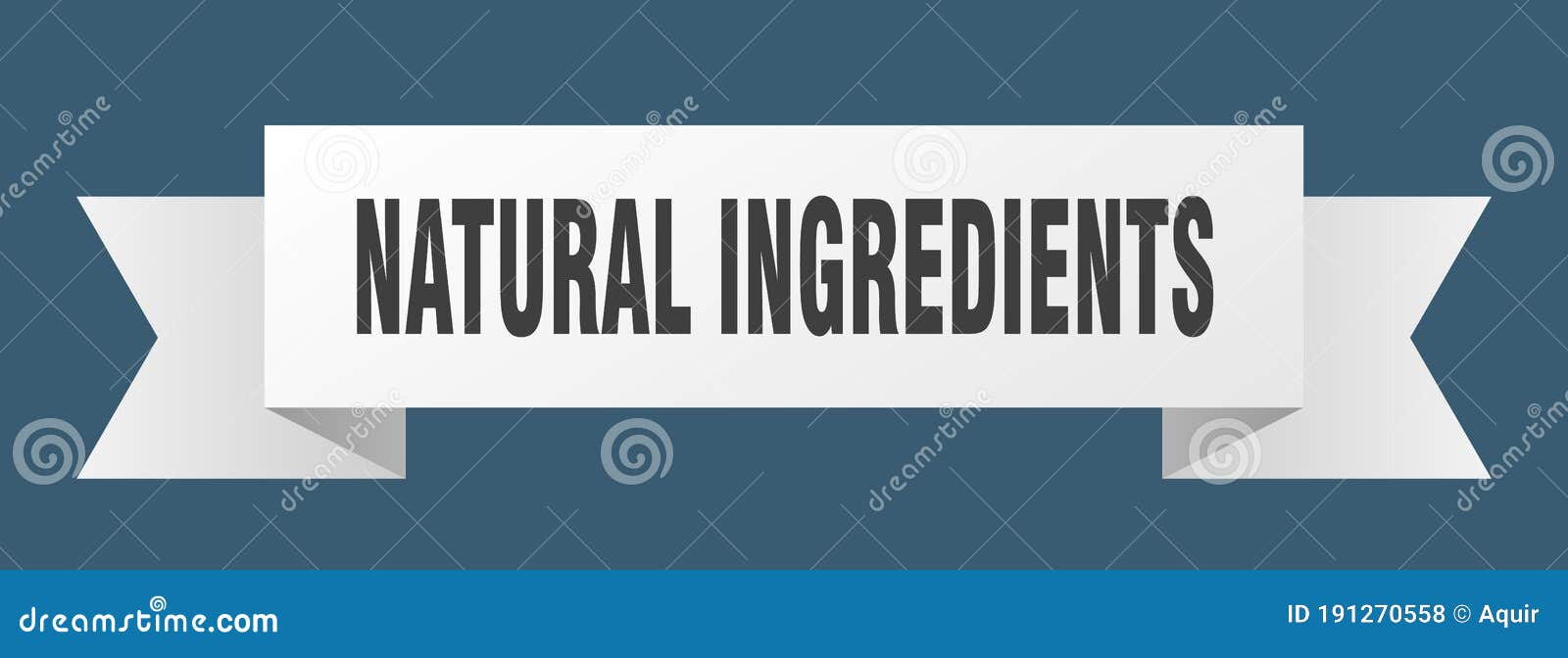 Natural Ingredients Ribbon. Stock Vector - Illustration of insignia ...