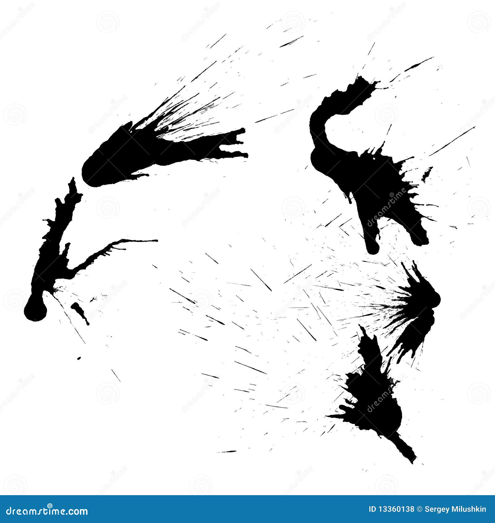 Natural ink splash design stock vector. Illustration of paint - 13360138
