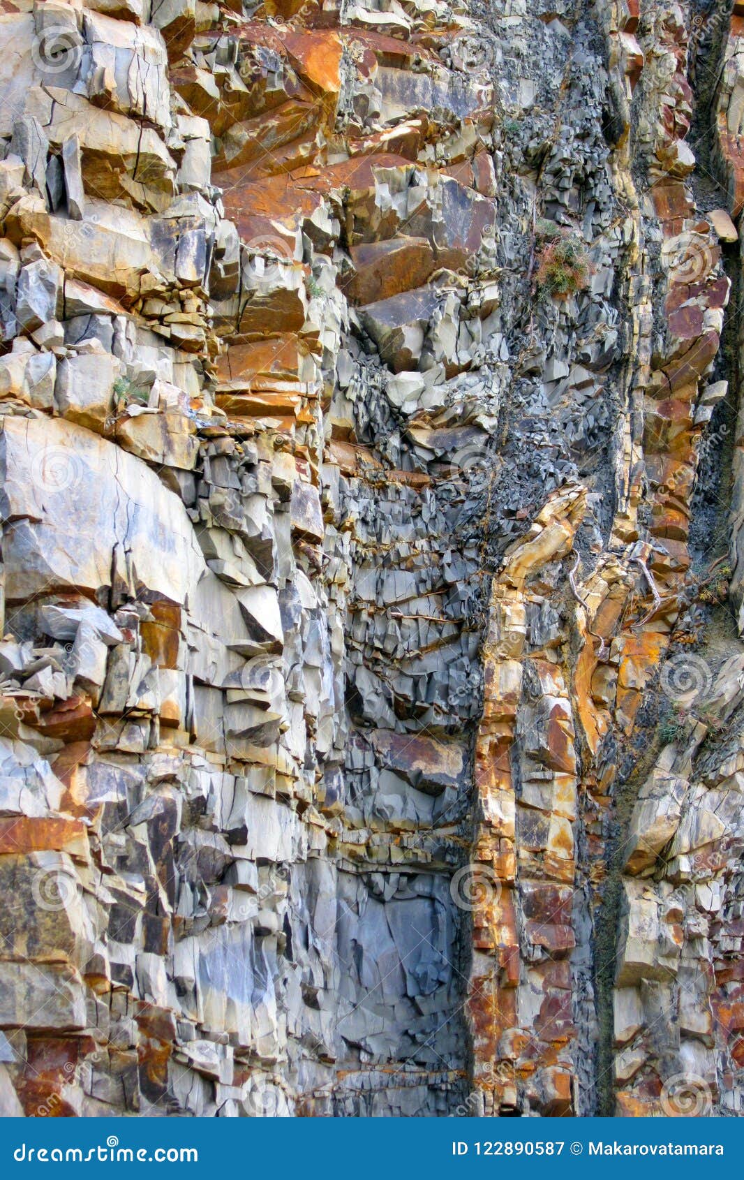 Natural Interesting Structured Rock Wall Stock Image - Image of grunge ...