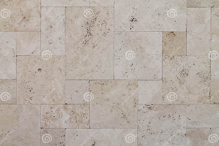 Natural Italian Stone. Smooth Travertine Surface. a Sample of Wall ...