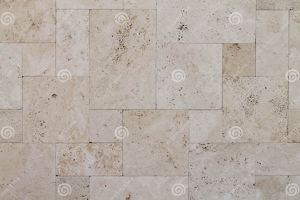 Natural Italian Stone. Smooth Travertine Surface. a Sample of Wall ...