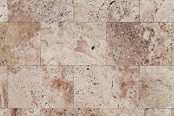 Natural Italian Stone. Smooth Travertine Surface. a Sample of Wall ...