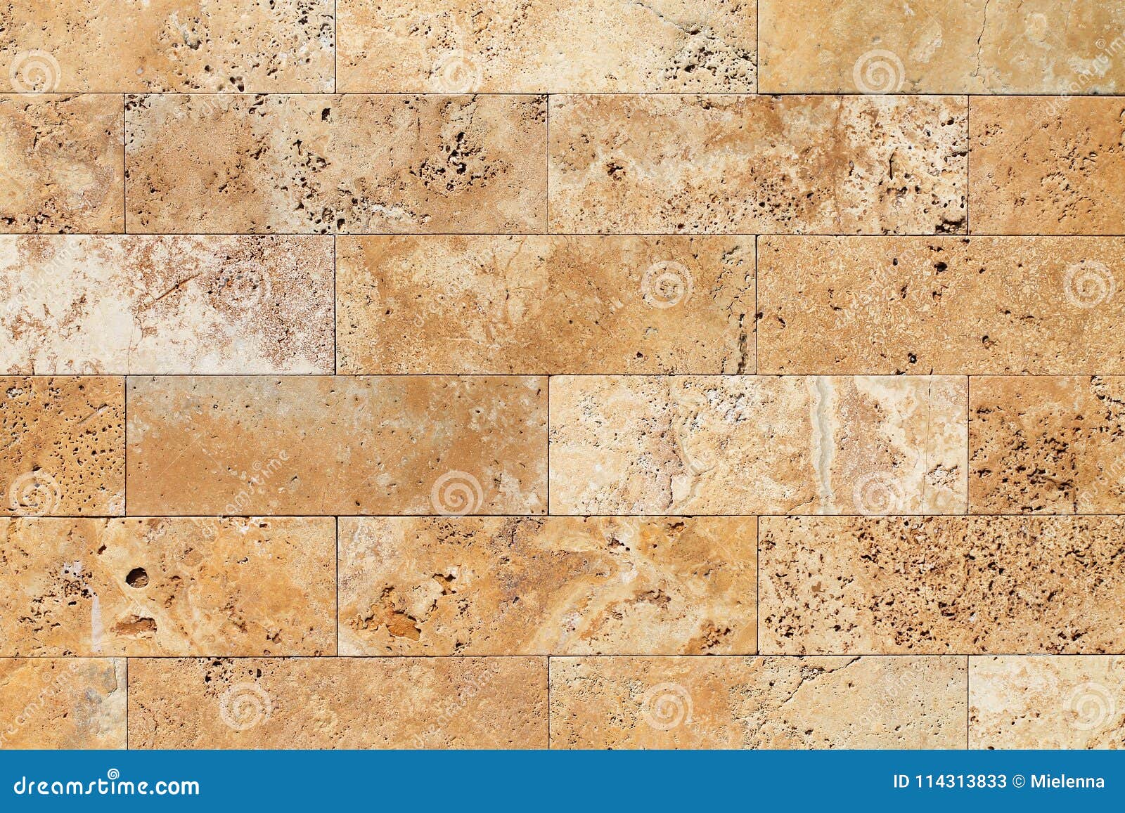 Natural Italian Stone. Smooth Travertine Surface. a Sample of Wall ...
