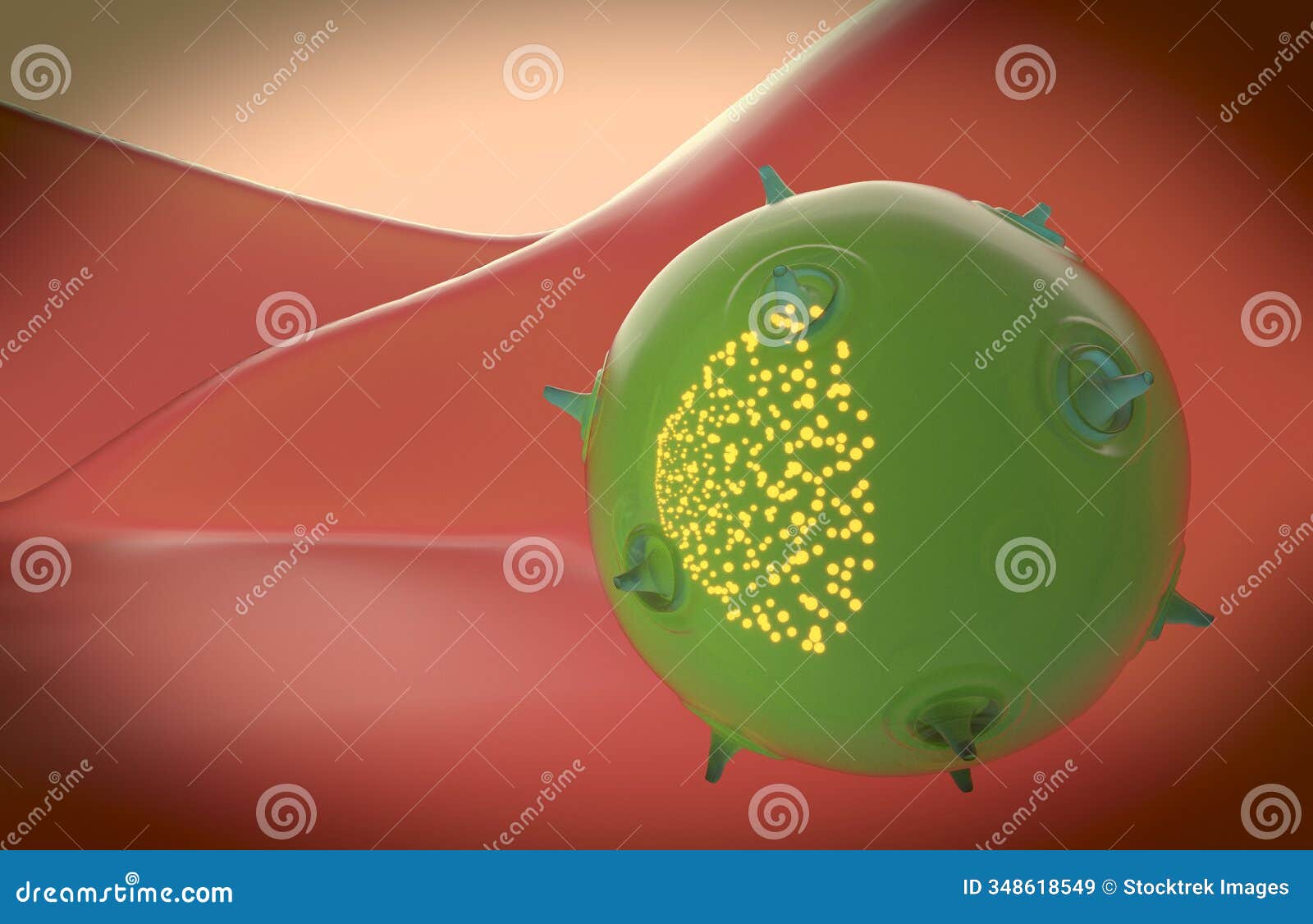 A Natural Killer Cell of the Innate Immune System with Toxin Particles ...