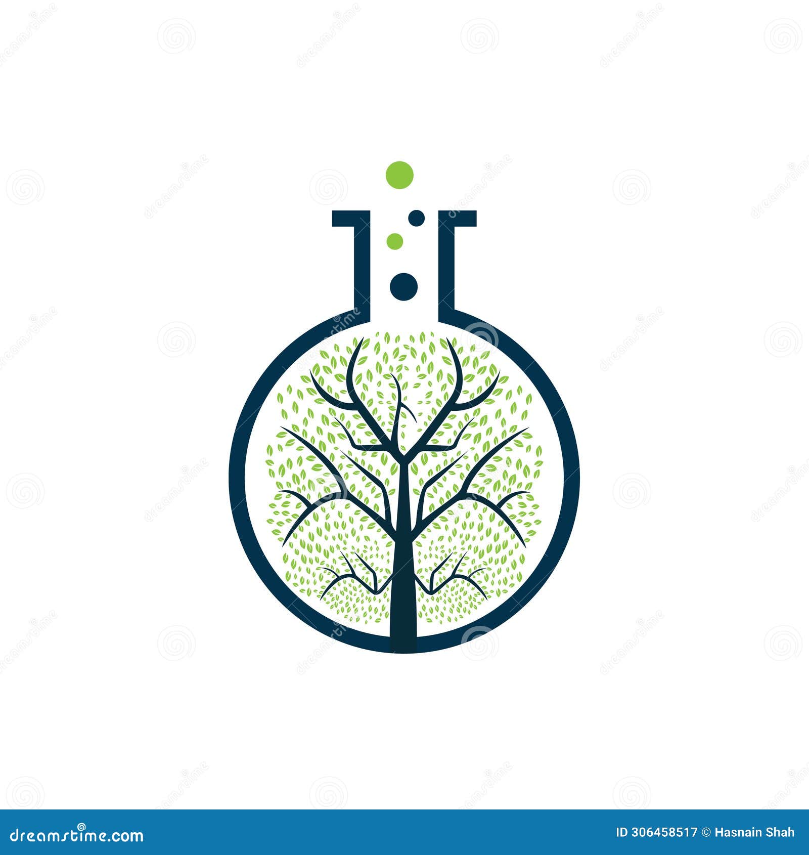 Natural Lab Tree Logo Design Template Stock Illustration - Illustration ...