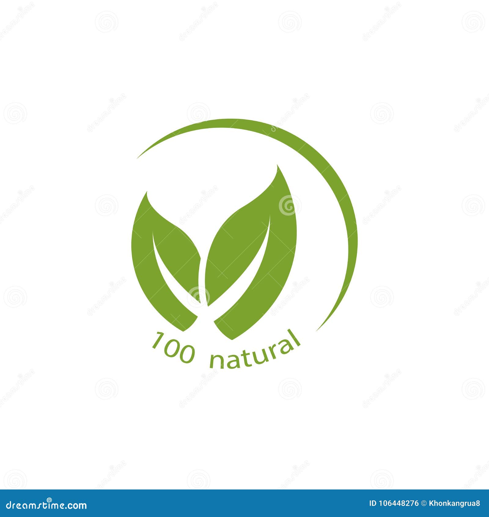 100 Natural Label, with Curves, Get Beautiful Logos. Vector Ill Stock ...
