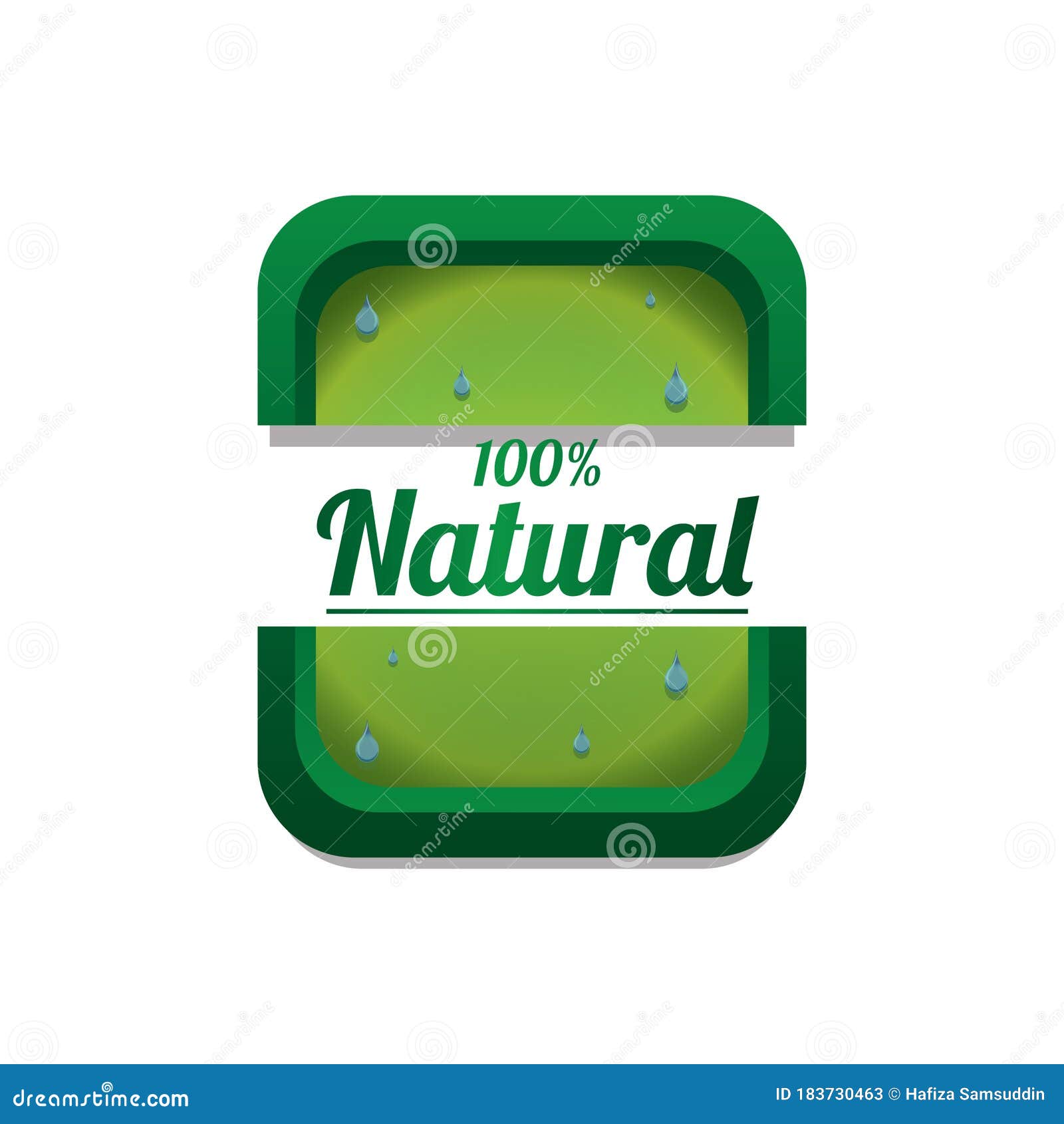 Natural Label. Vector Illustration Decorative Background Design Stock ...