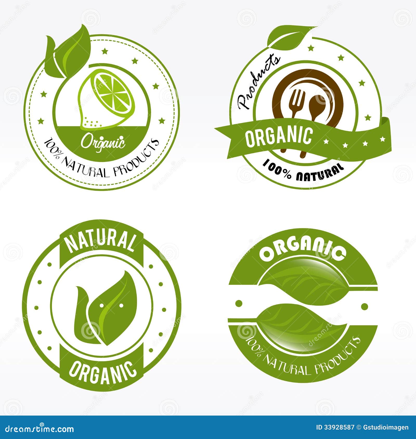 Eco Natural Labels And Logos Original Design Vector Set | CartoonDealer ...
