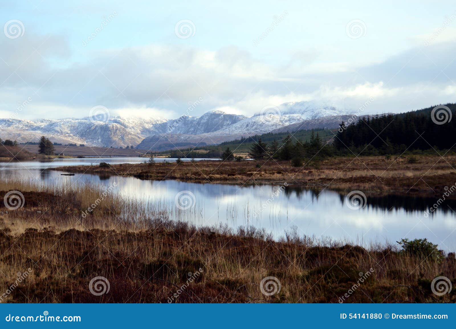 Natural lake stock photo. Image of mountain, erigal, derryveagh - 54141880