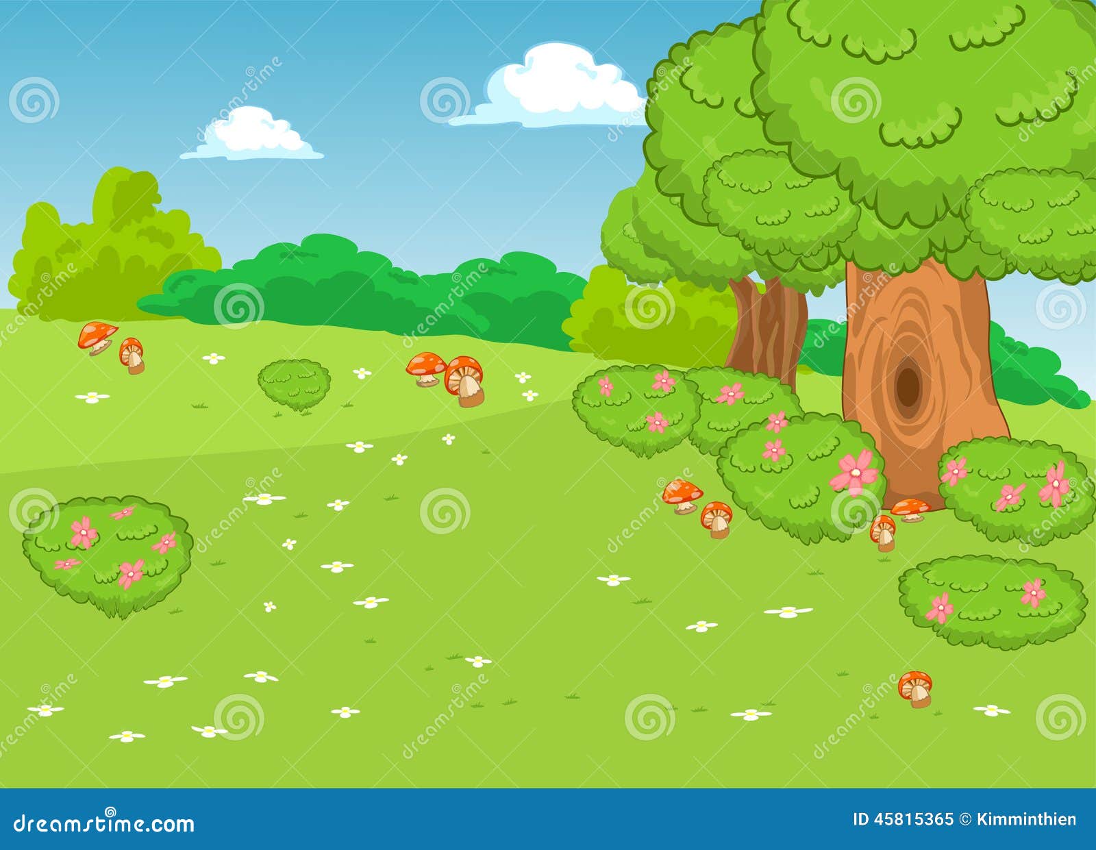 The Natural Landscape Cartoon Background Stock Vector - Illustration of ...
