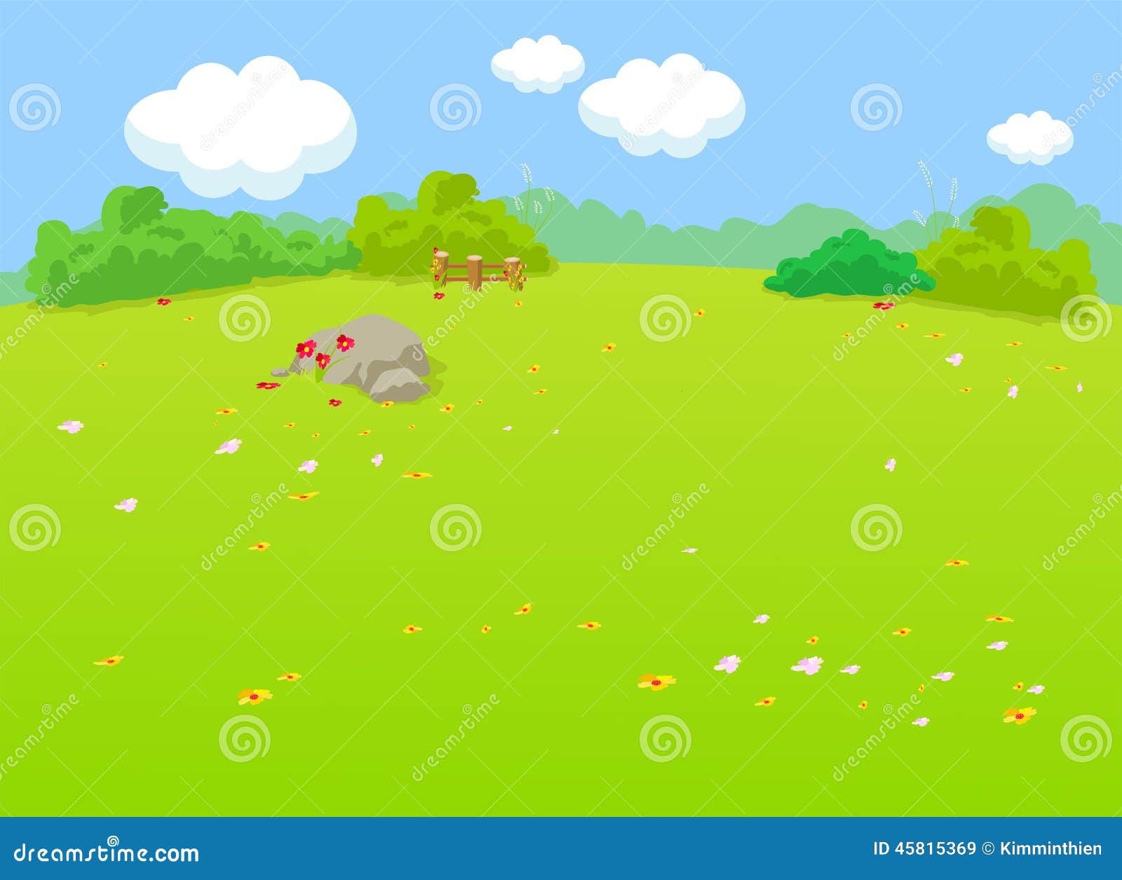 The Natural Landscape Cartoon Background Stock Vector - Illustration of ...