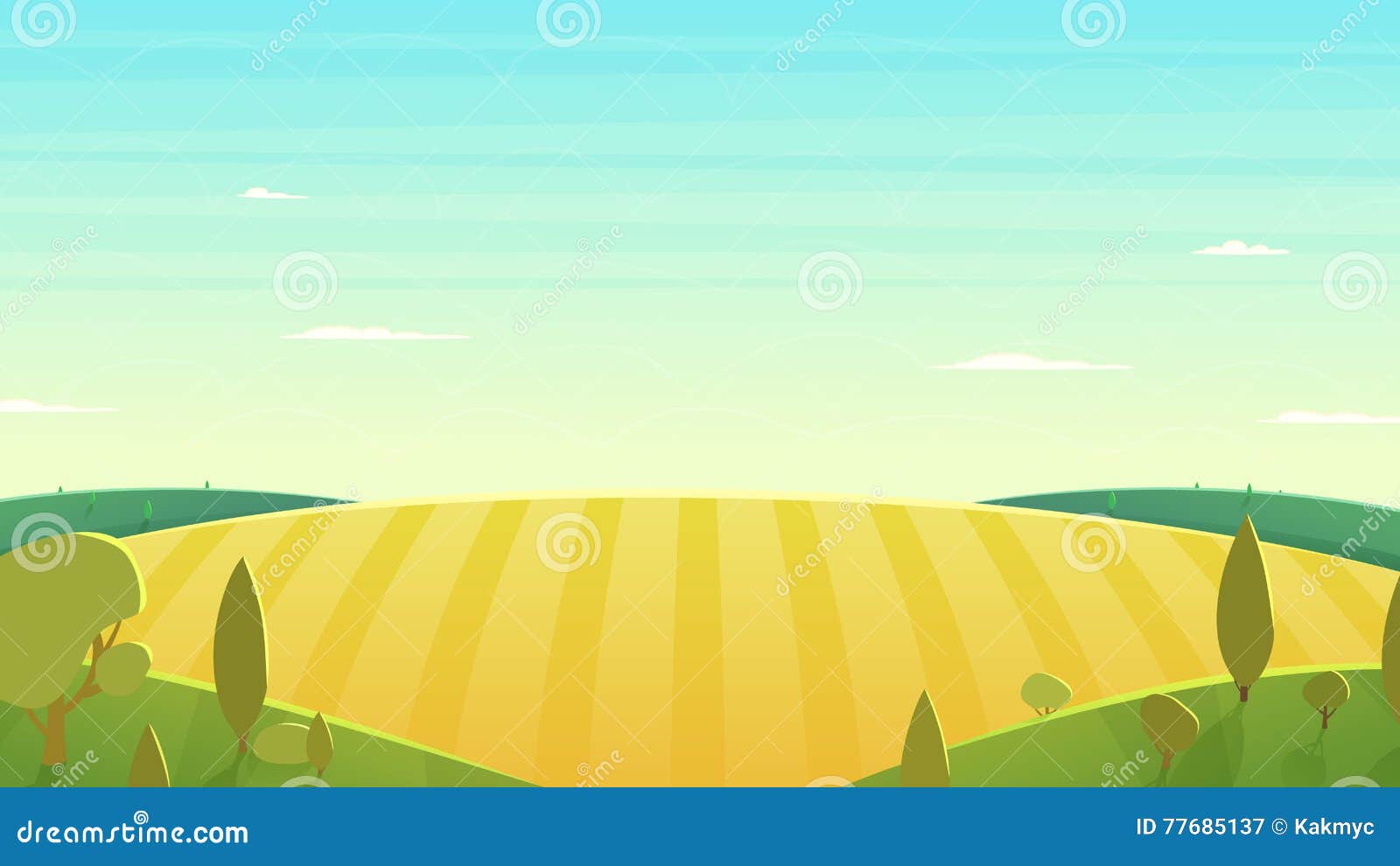 Natural Landscape Cartoon Vector Illustration Stock Vector ...