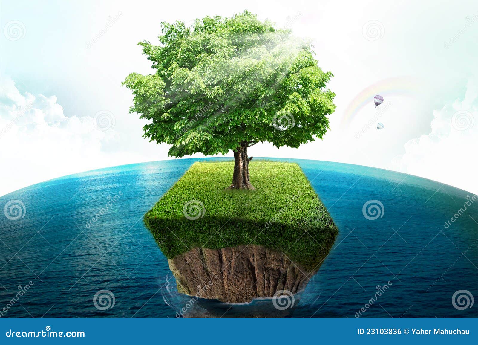 Natural Landscape. Ecological Concept Stock Illustration - Illustration ...
