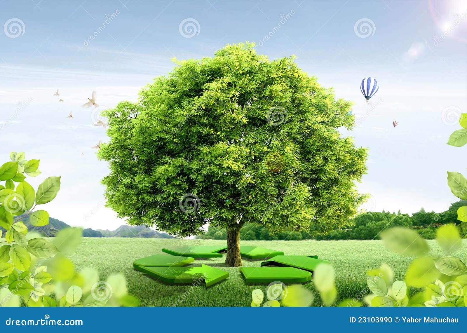 Natural Landscape. Ecological Concept Stock Photo - Image of global ...