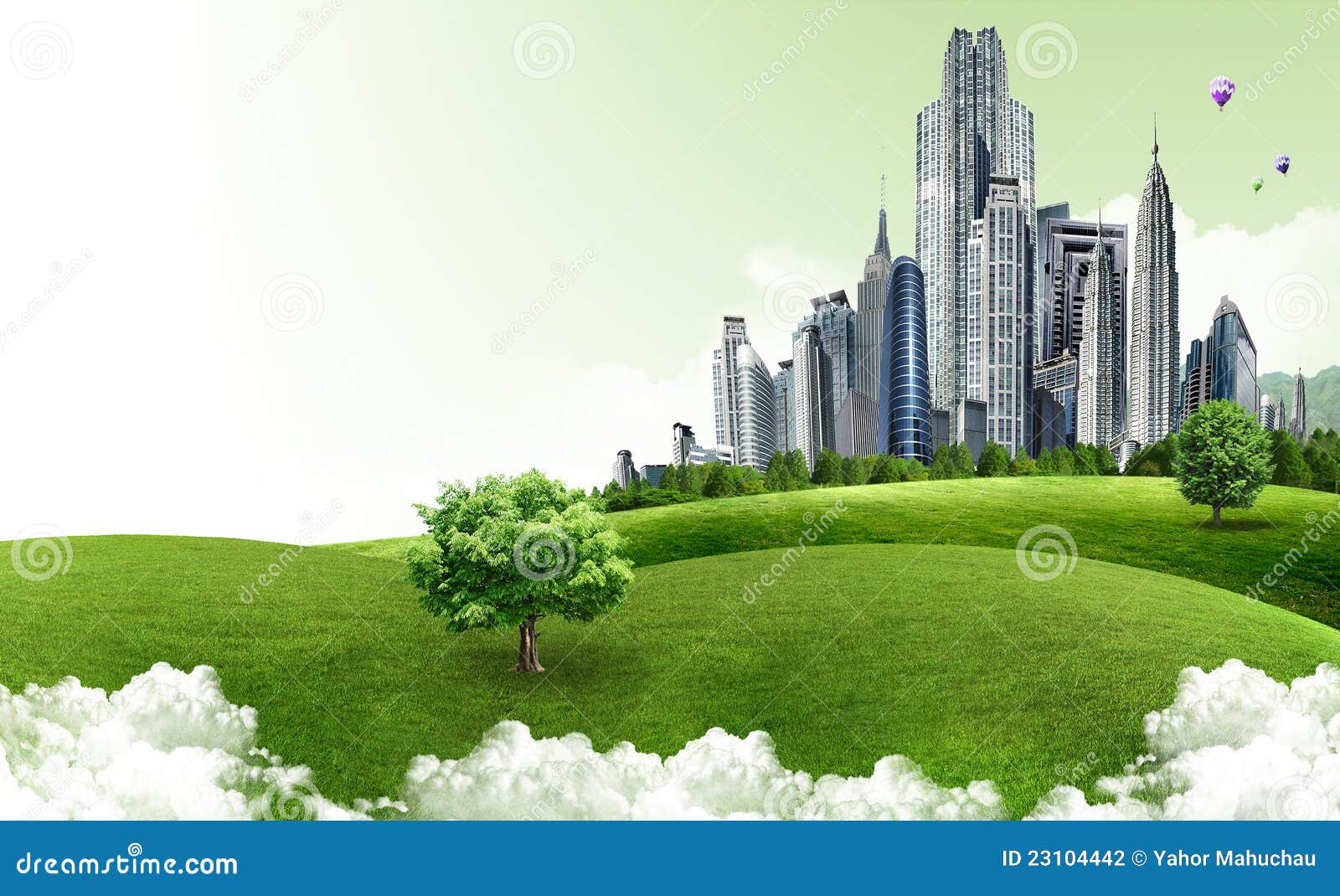 Natural Landscape. Ecological Concept Stock Illustration - Illustration ...
