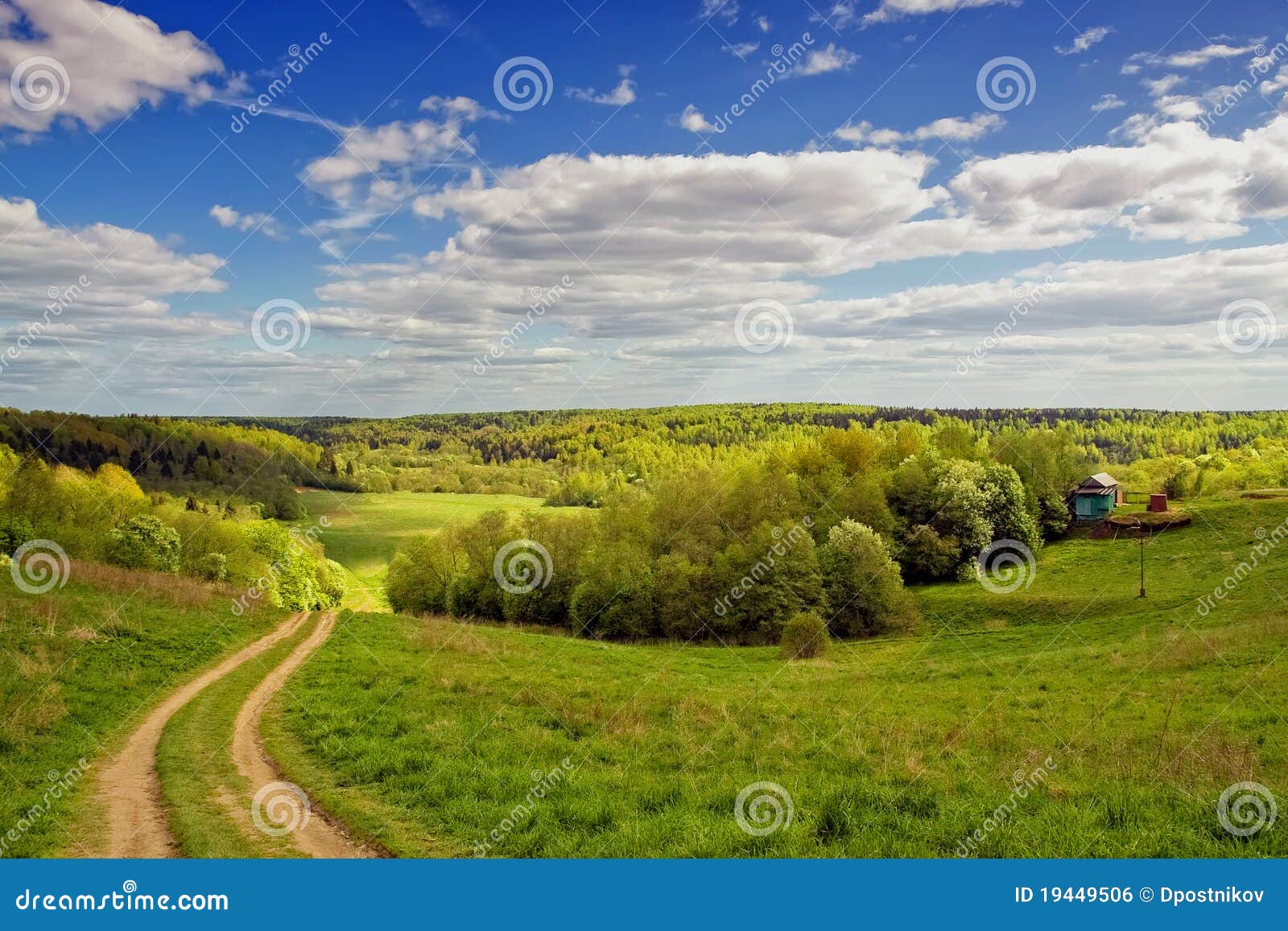 Natural Landscape of Hilly District in a Sunny Day Stock Photo - Image ...