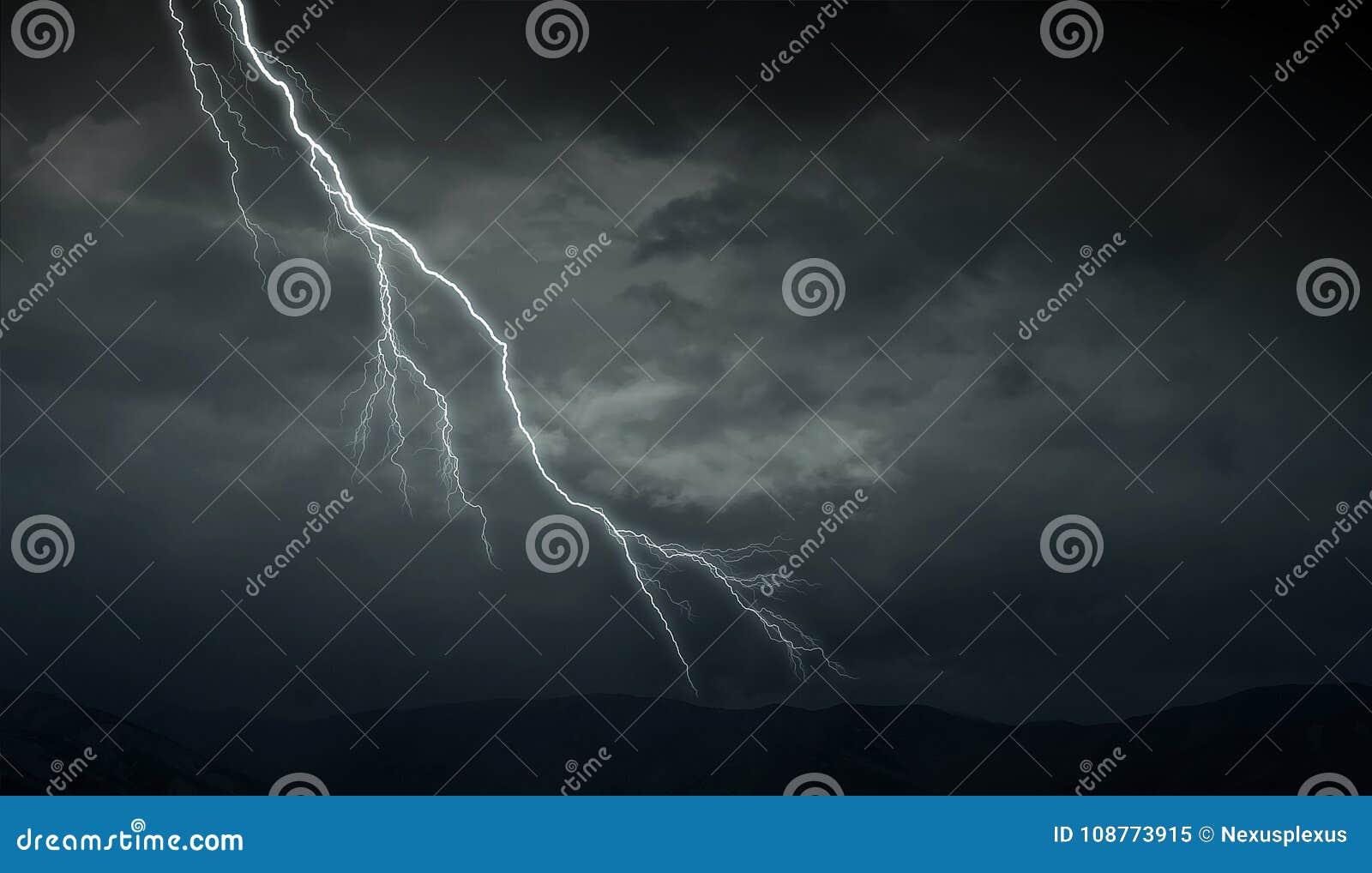 Dramatic Thunder Background Stock Image - Image of judgment, background ...