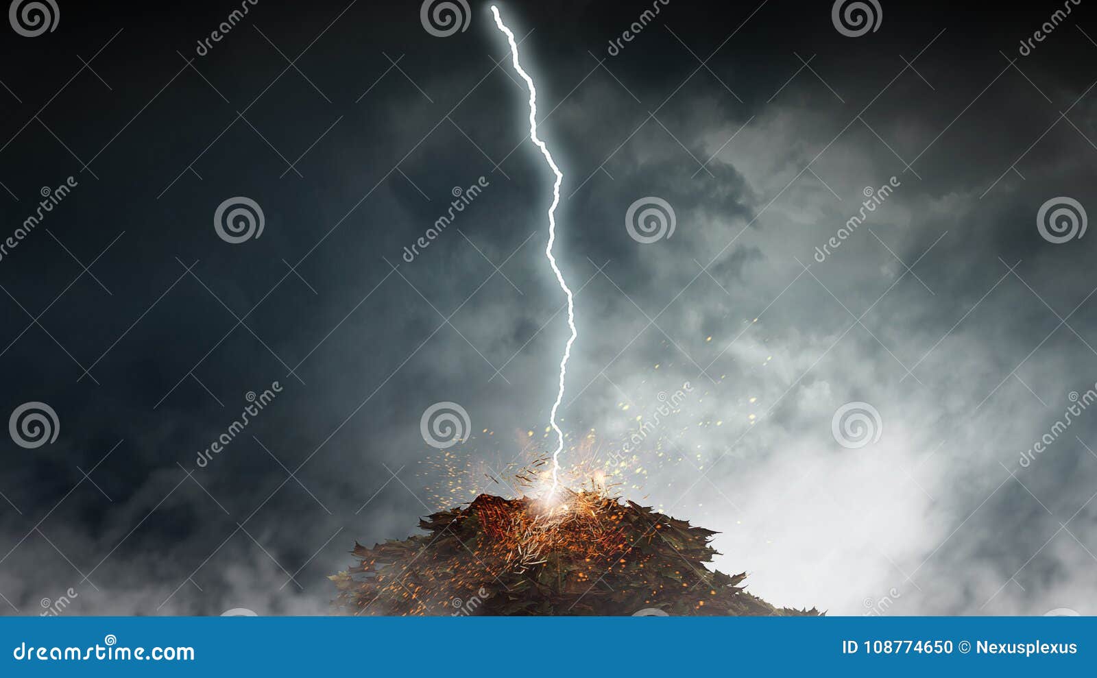 Dramatic Thunder Background Stock Photo - Image of background ...