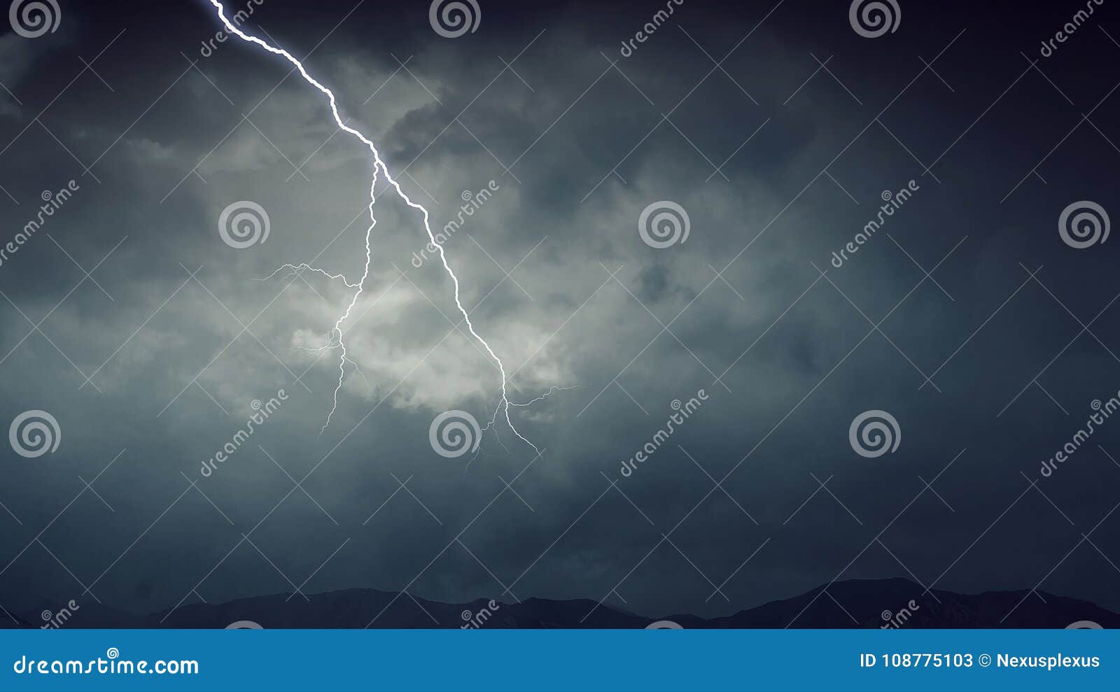 Dramatic Thunder Background Stock Image - Image of thunder, electric ...