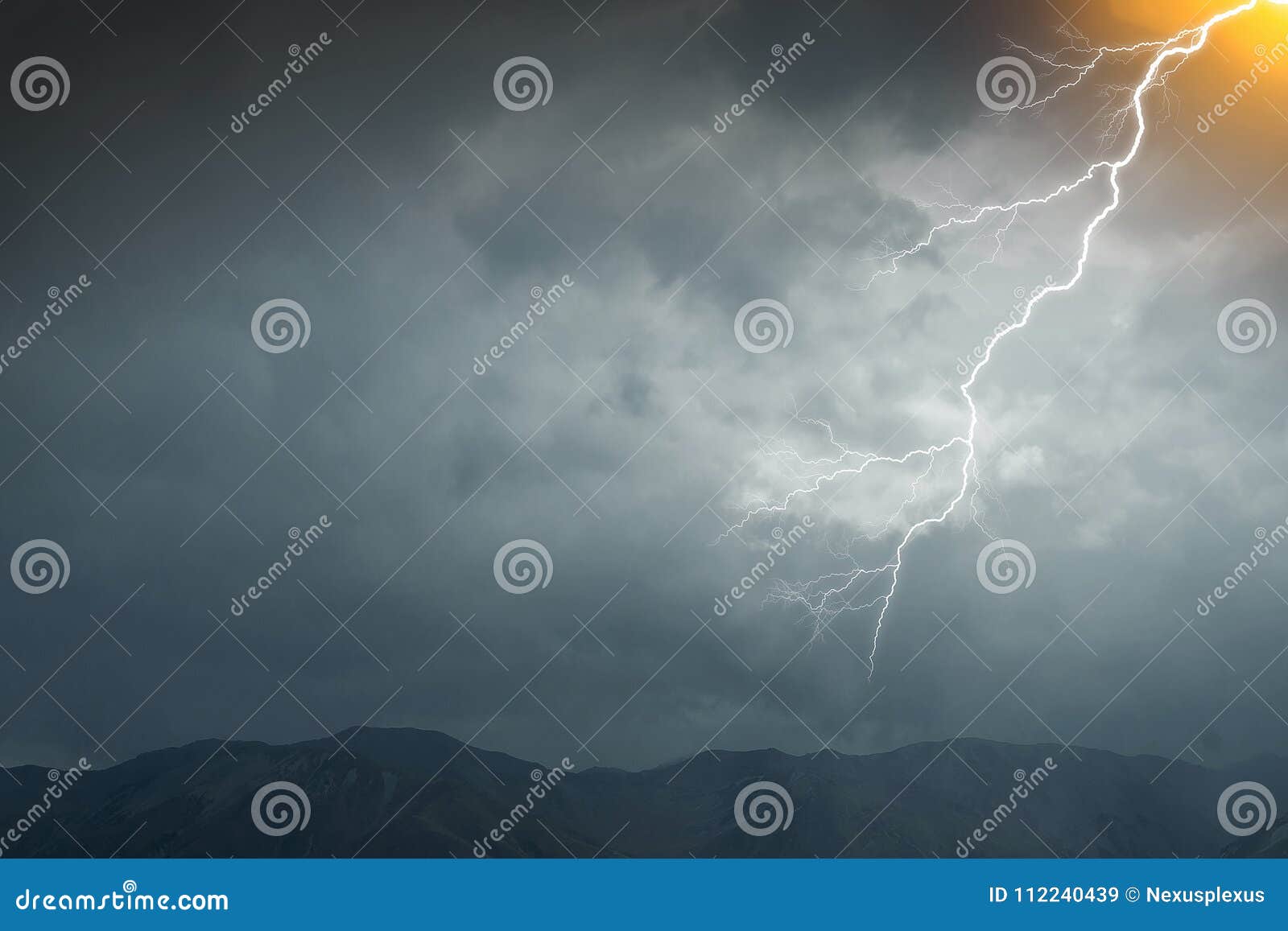 Dramatic Thunder Background Stock Image - Image of storm, bolt: 112240439
