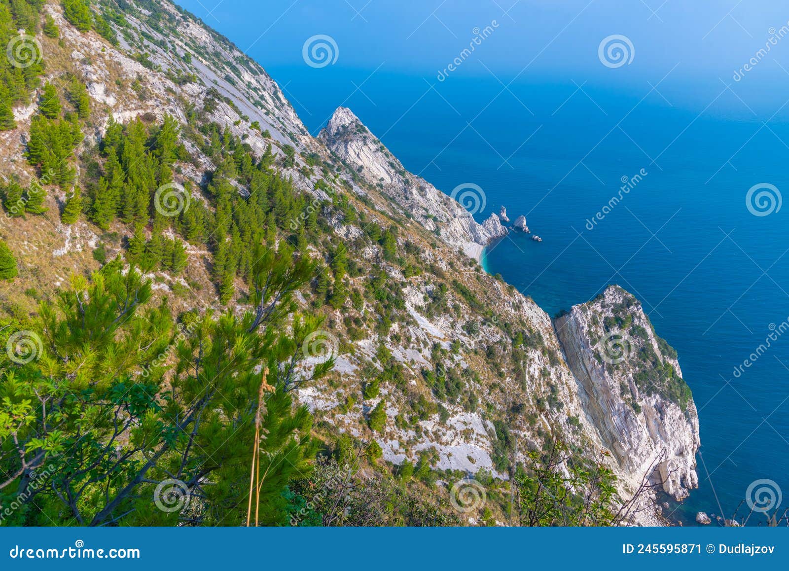Natural Landscape of Monte Conero Park in Italy Stock Image - Image of ...