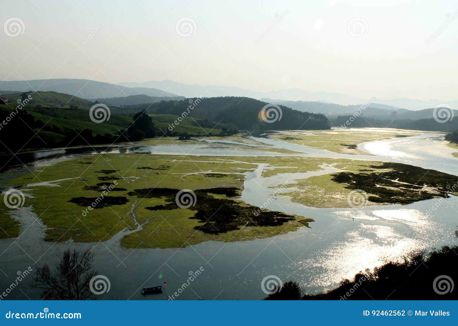 Natural Landscape with Mountains and Lakes Stock Photo - Image of ...