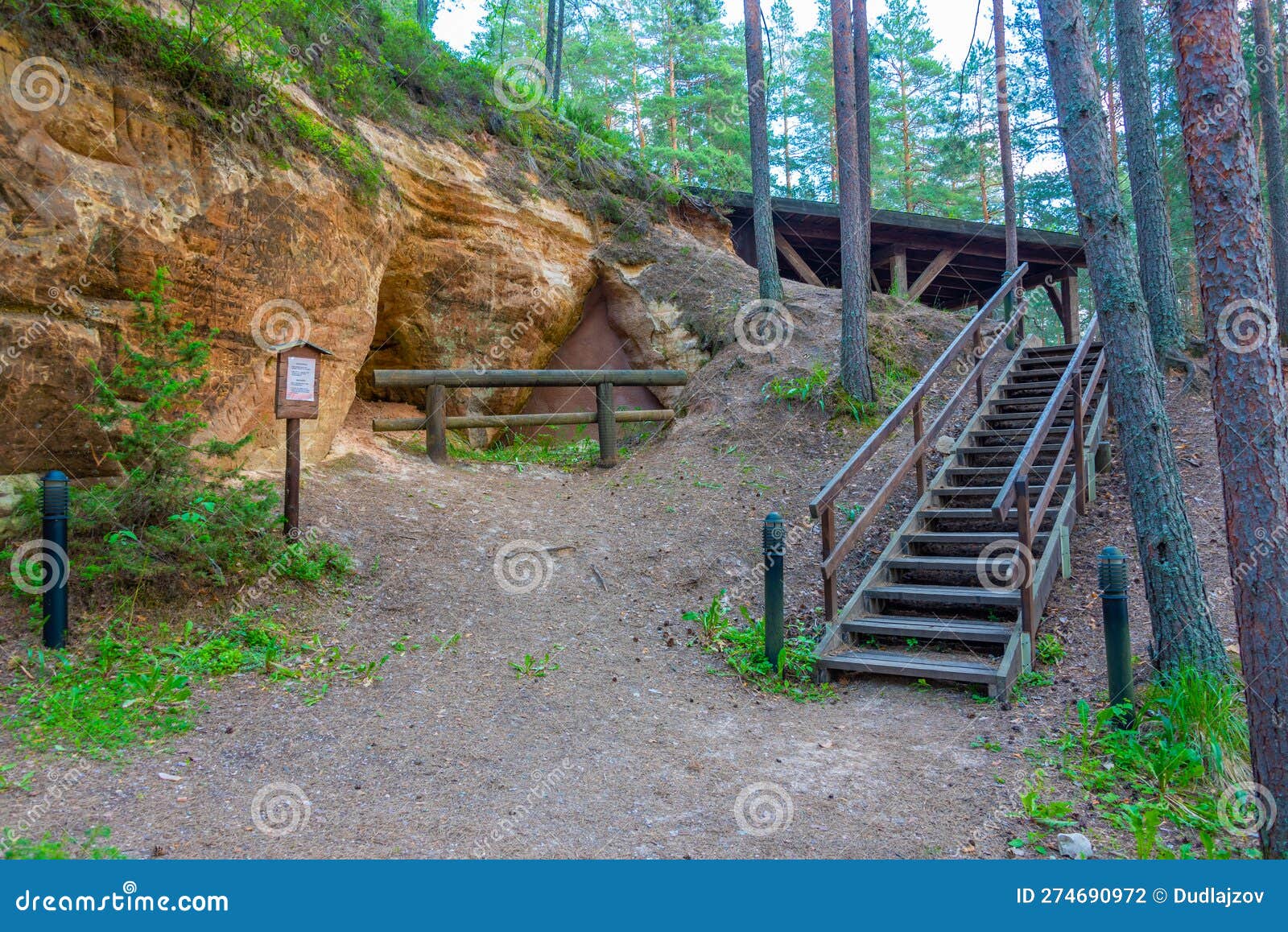 Natural Landscape of Piusa Caves in Estonia Stock Photo - Image of ...