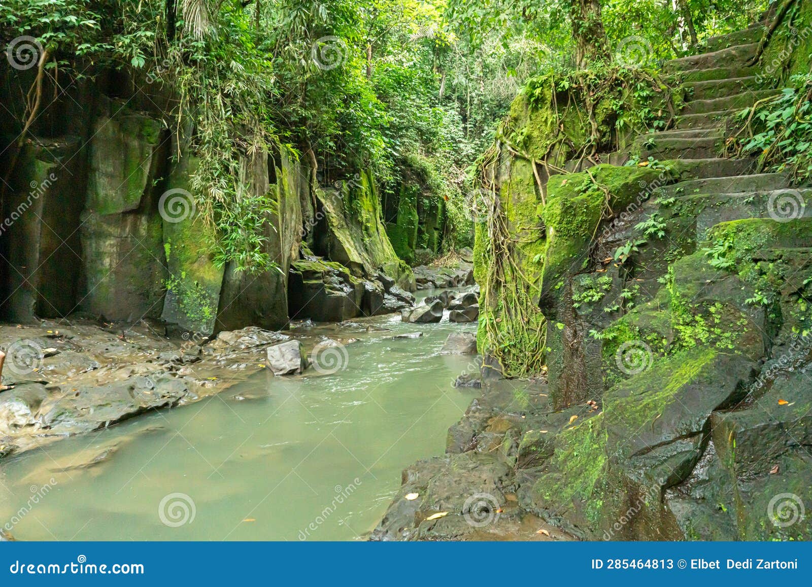 Natural Landscape of Rock Wall by River Stock Image - Image of amazing ...