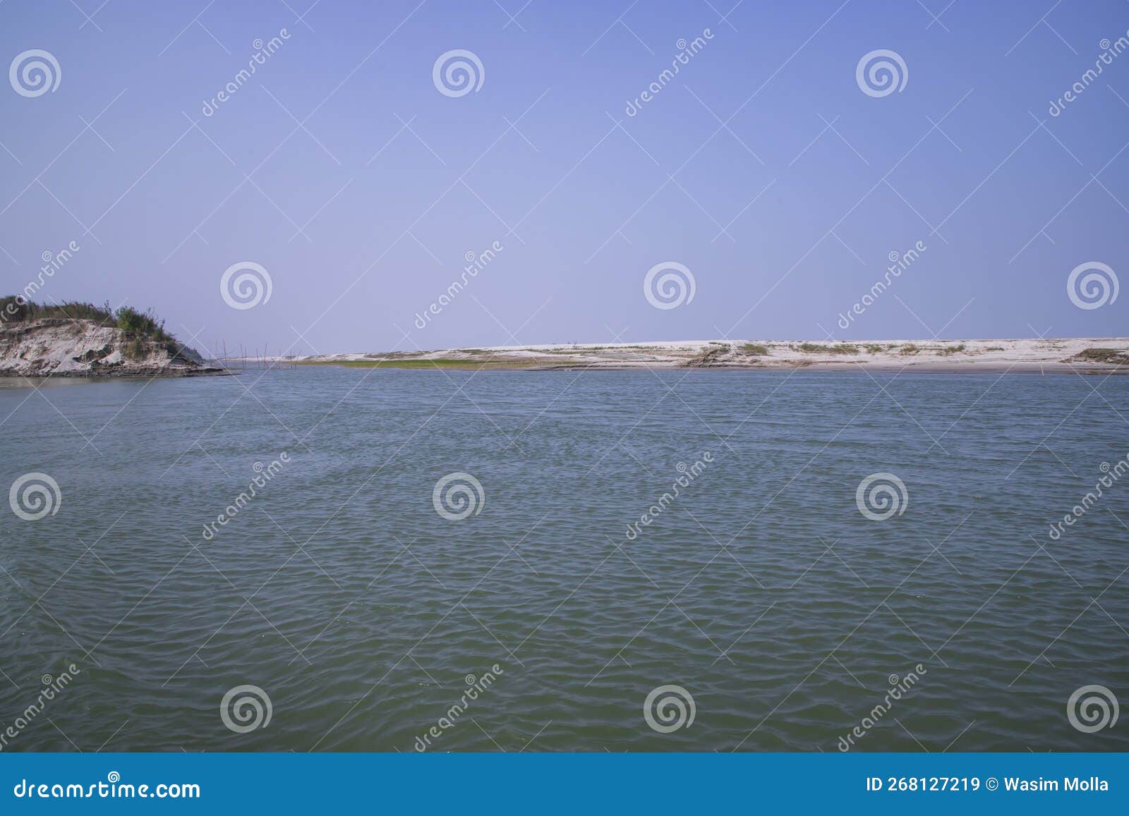 Natural Landscape View Coast of the Padma River with Sand Dunes and ...