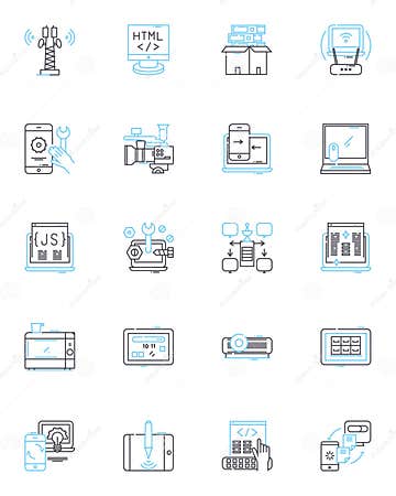 Natural Language Linear Icons Set. Syntax, Semantics, Morphology, Pragmatics, Discourse ...