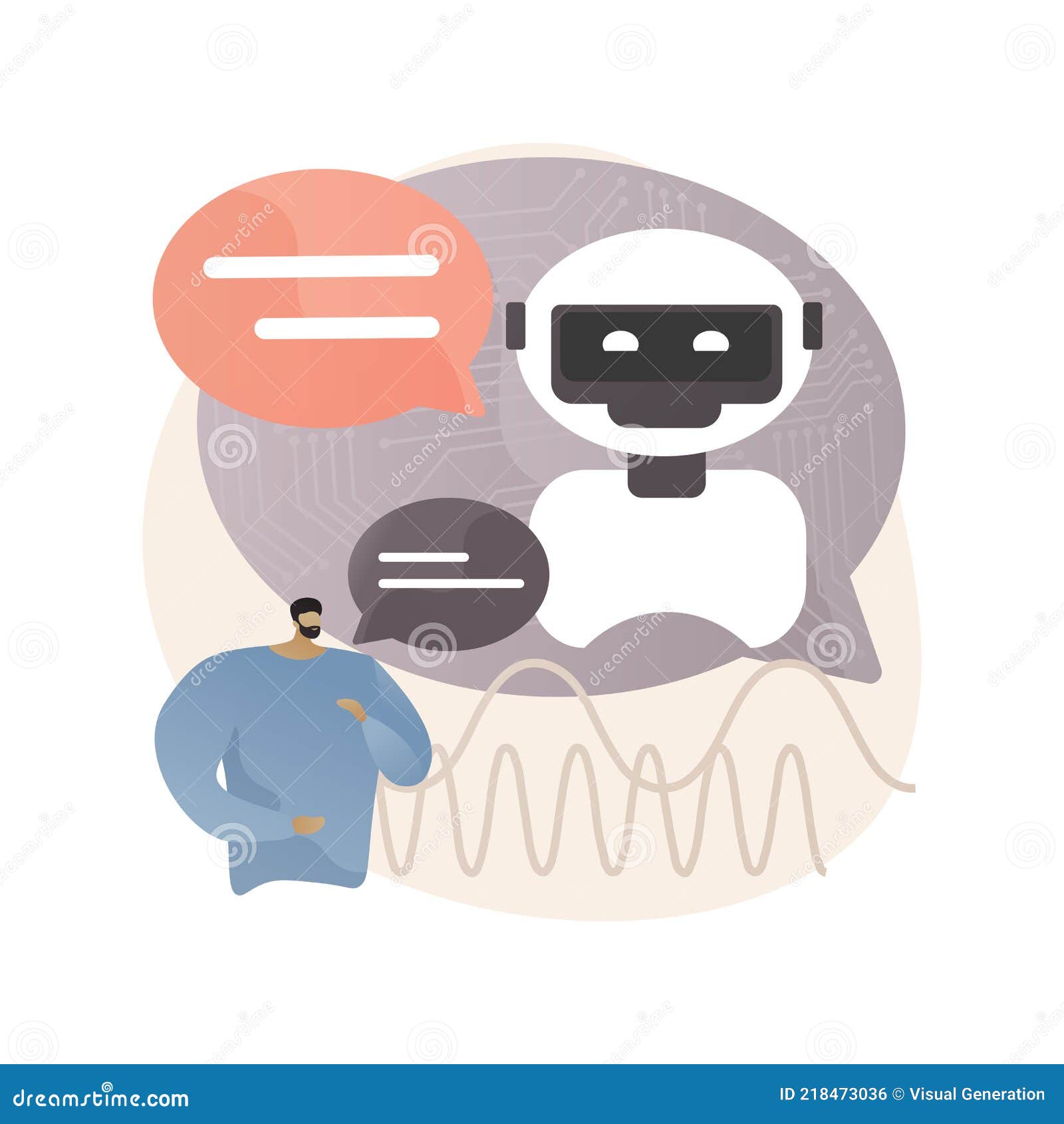 Natural Language Processing Abstract Concept Vector Illustration. Stock ...