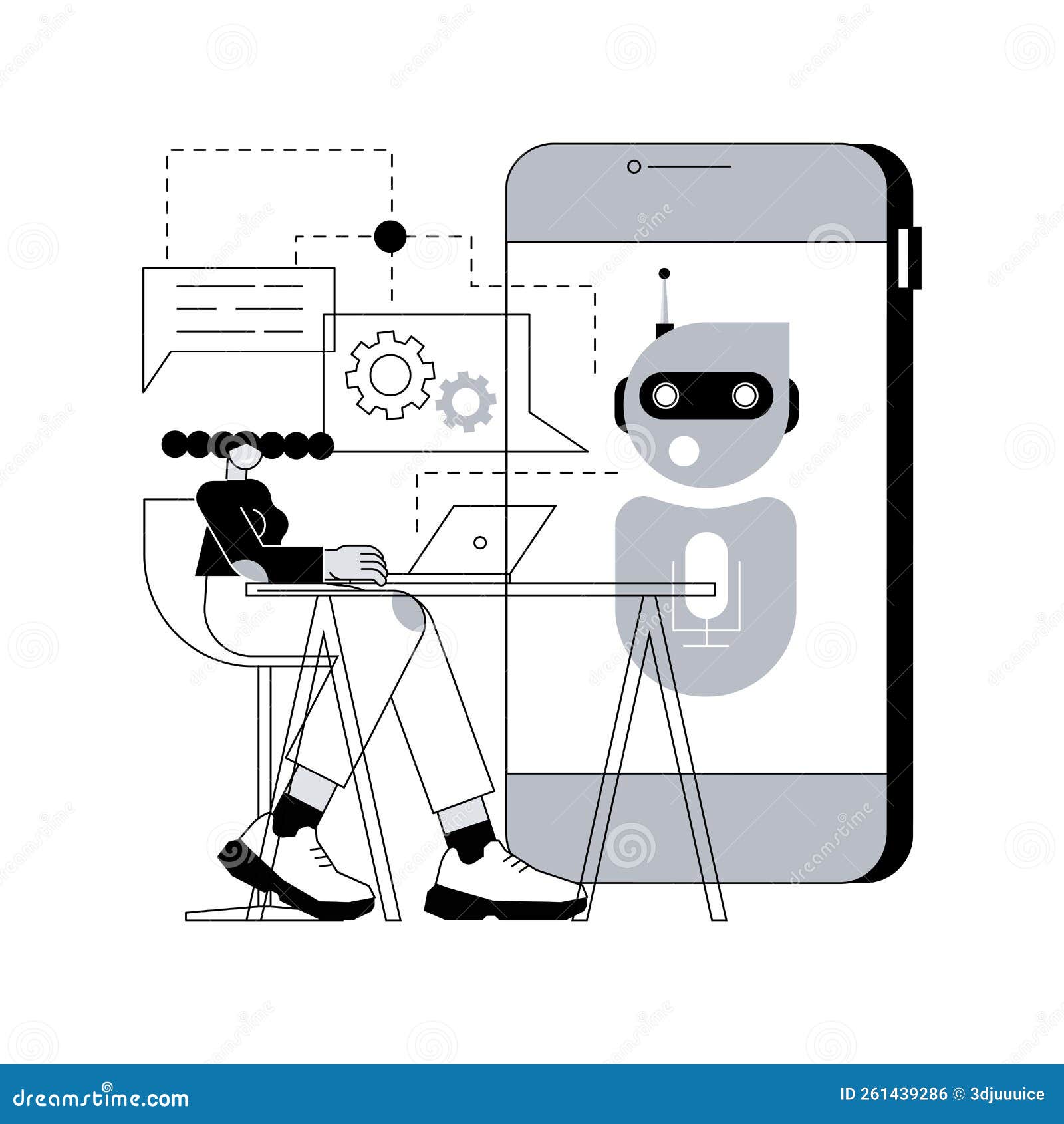 Natural Language Processing Abstract Concept Vector Illustration. Stock ...