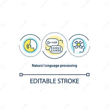 Natural Language Processing Concept Icon Stock Vector - Illustration of ...