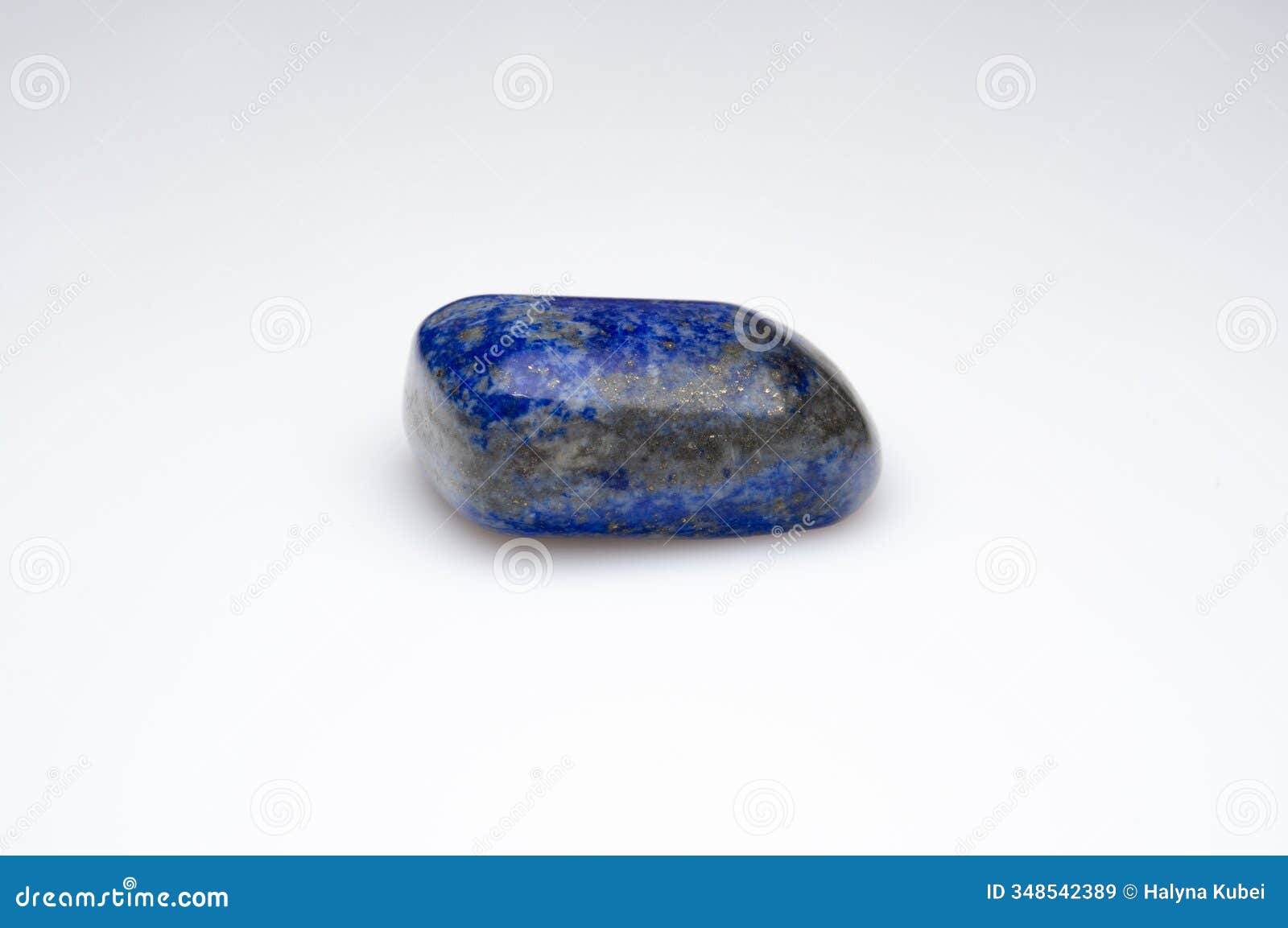 Natural Lapis Lazuli Gemstone on White Background Stock Image - Image ...