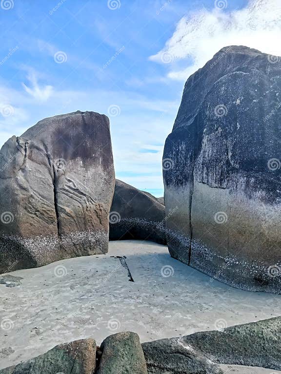 Natural Large Rocks on the Beach Stock Photo - Image of sculpture, view ...