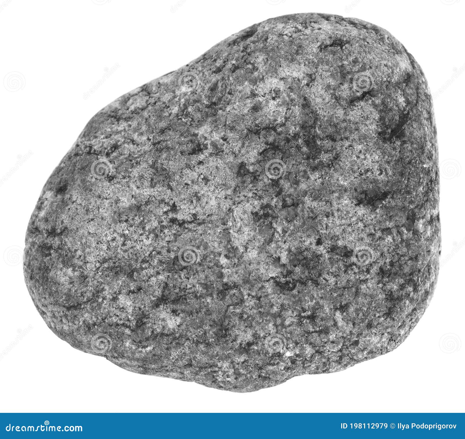 Natural Large Stone, Cobblestone Isolated on White Background. Stones ...