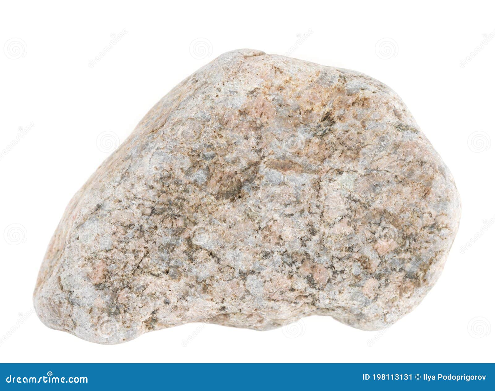 Natural Large Stone, Cobblestone Isolated on White Background. Stones ...