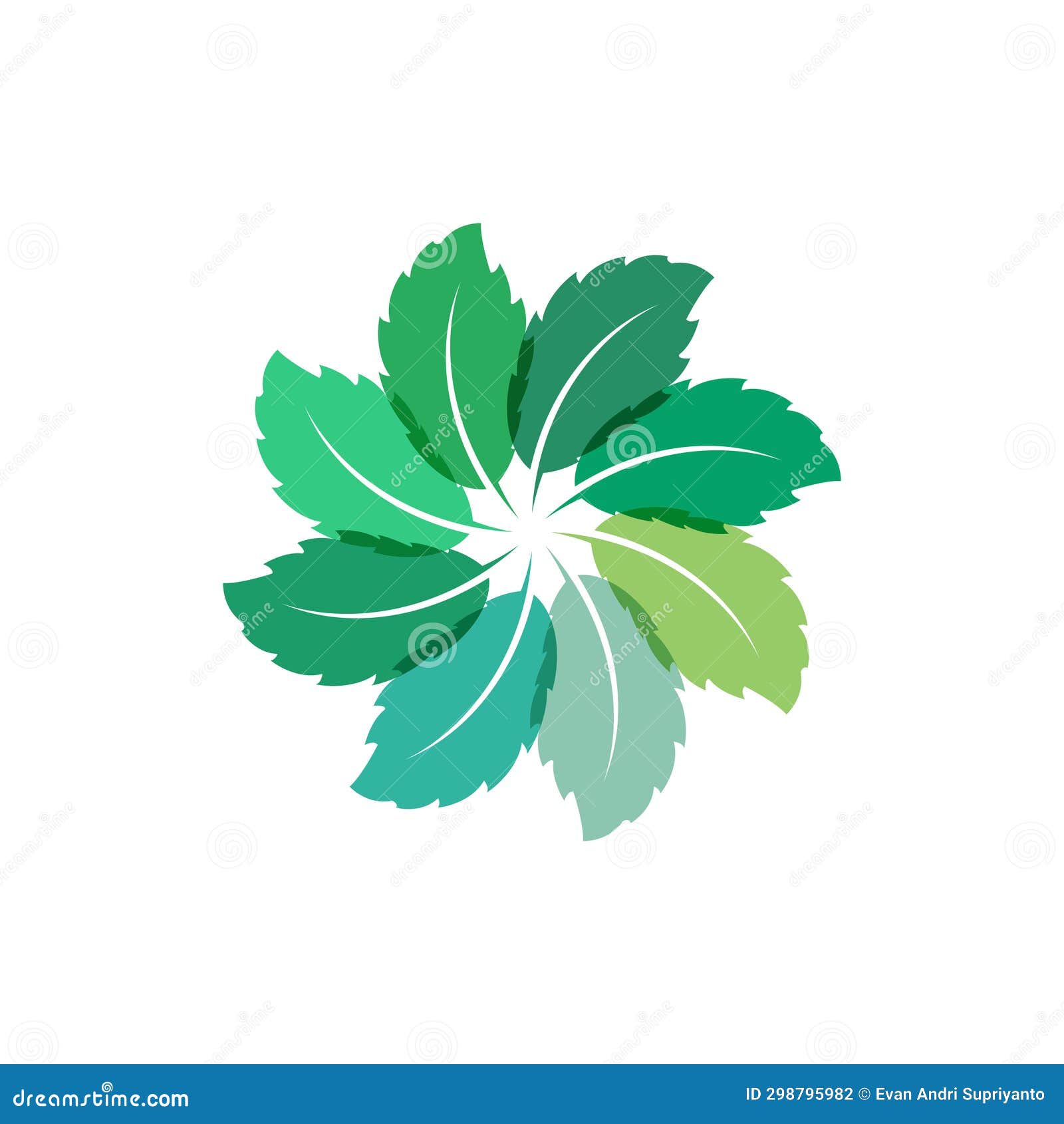 Natural Leaf Mint Logo Vector Template Symbol Design Stock Vector ...