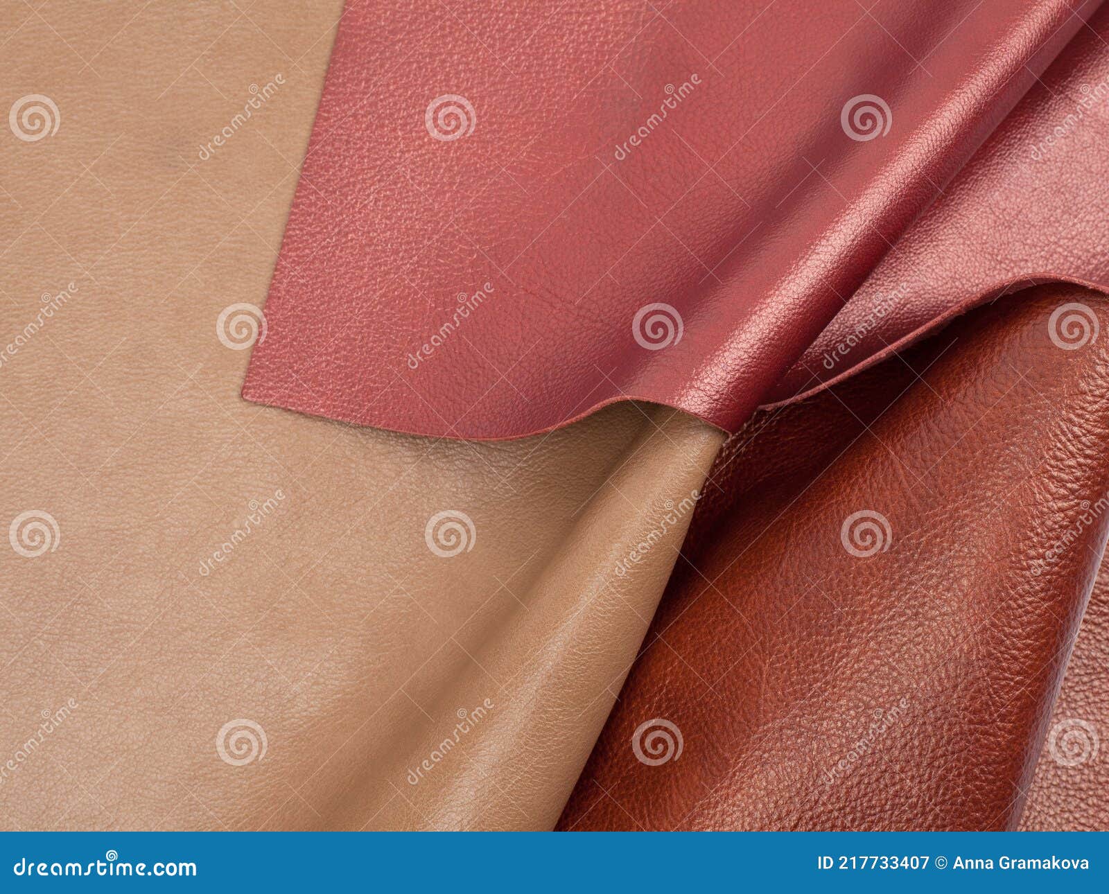 Natural Leather Textures Samples Stock Image - Image of folded ...
